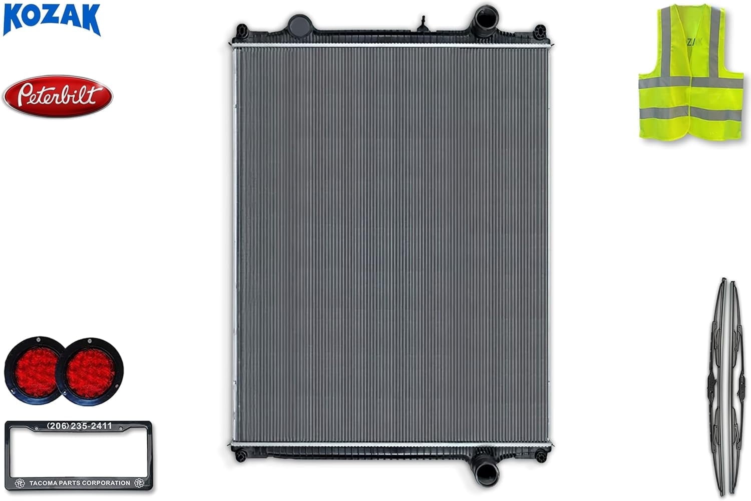 Kozak Radiator - Core and Tank PY091001 for Peterbilt 579 2022-2025 ...