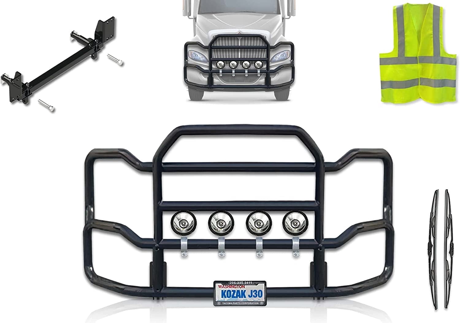 Kozak Semi Truck International Prostar (Plastic Bumper) 2008+ Front ...