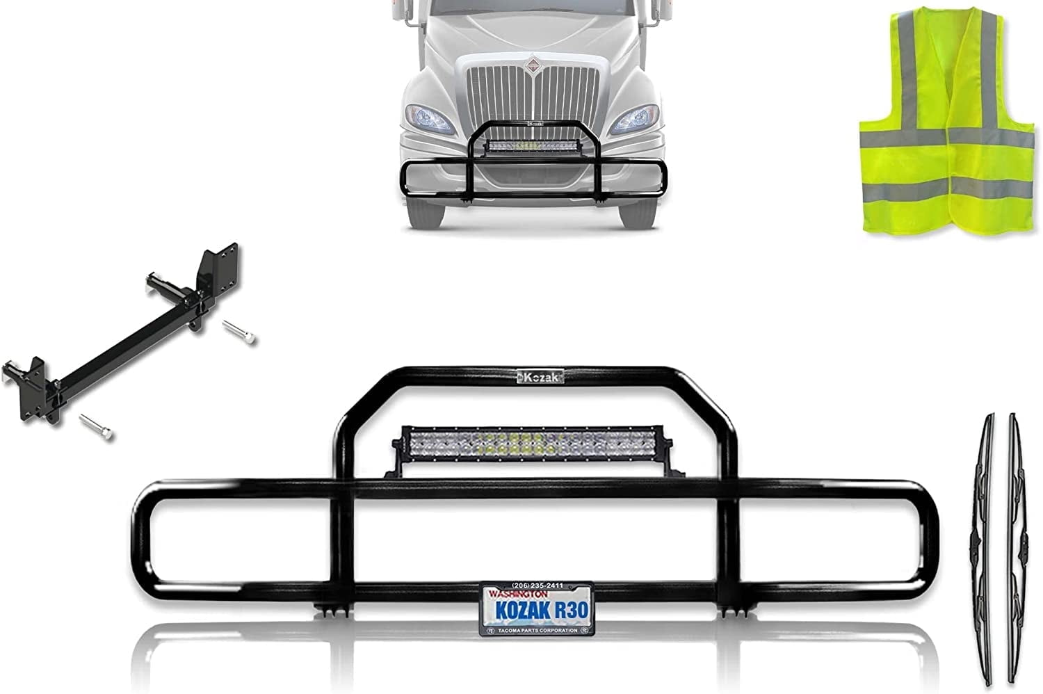 Kozak Semi Truck International Prostar (plastic bumper) 2008+ Front ...