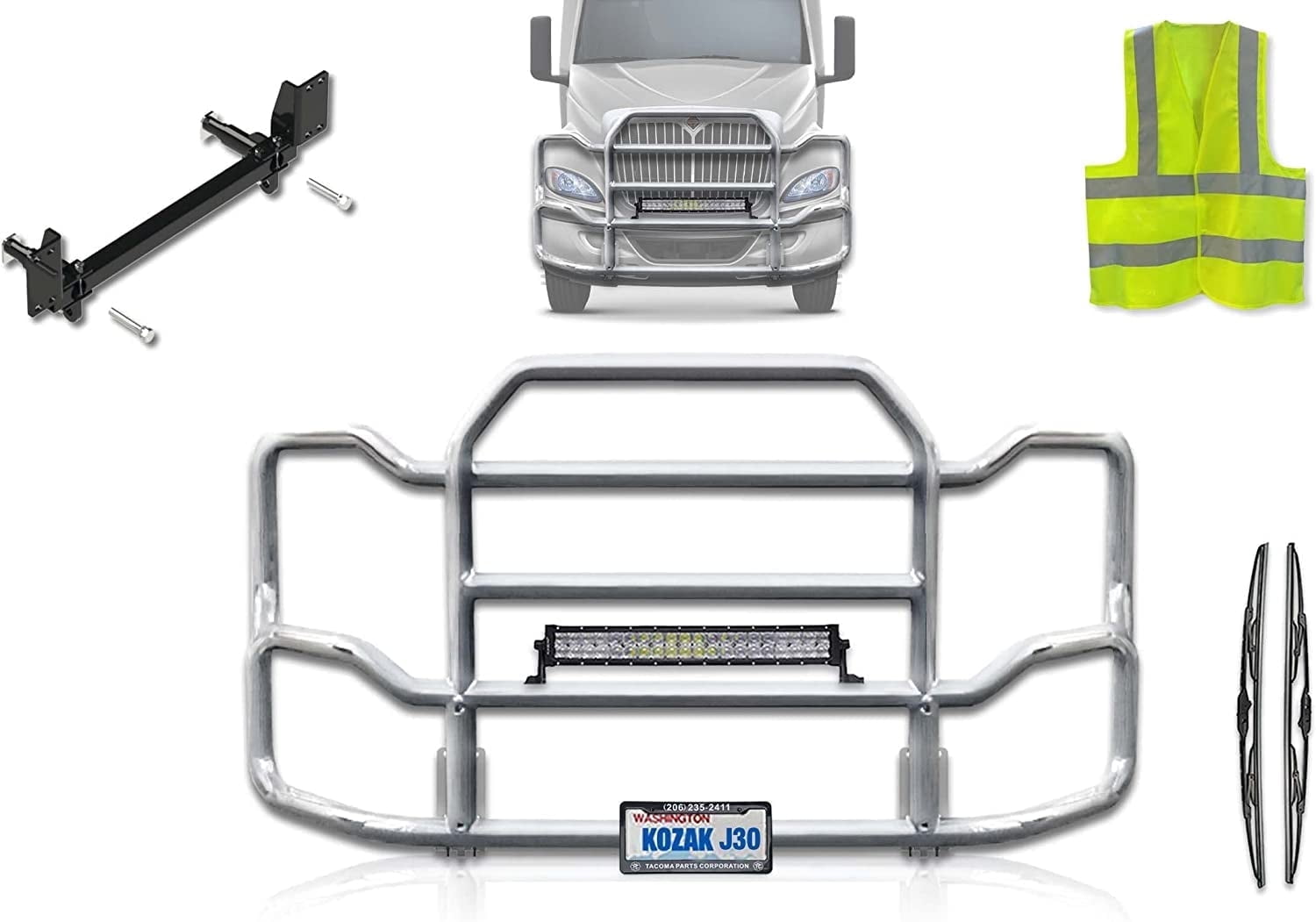 Kozak Semi Truck International RH (Plastic Bumper) Front Grille Deer ...