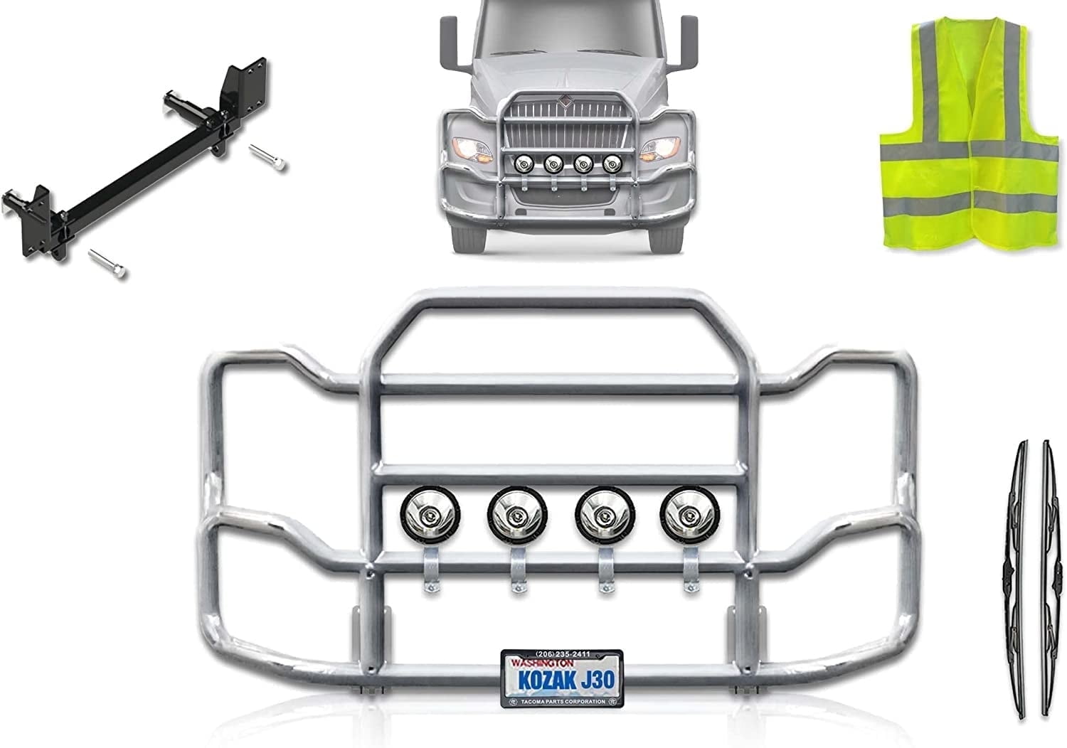 Kozak Compatible with International LT LT625 (Plastic Bumper) Front ...