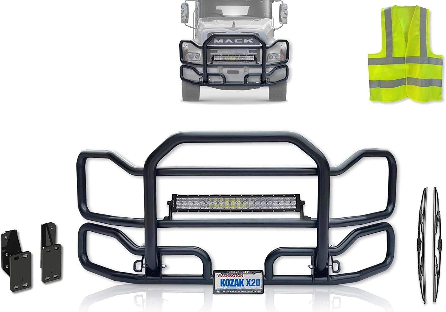 Kozak Semi Truck Mack Granite GU713 (Set-Back) 2004+ Front Grille Deer ...