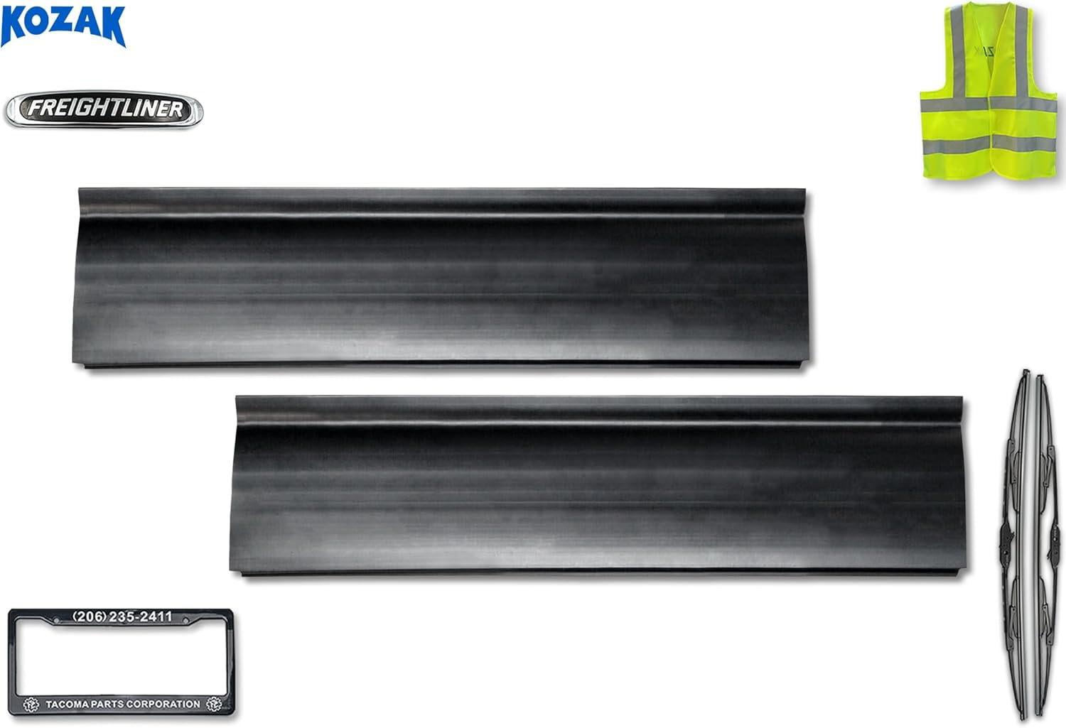 Kozak Semi Truck Rear Panels Stripes Short Set Freightliner Cascadia ...