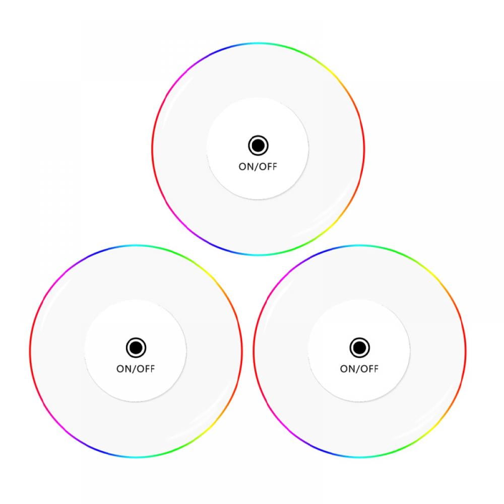 Kozart 3Pak LED Cocktail Coaster,Acrylic Multi-Color Infinity Tunnel ...