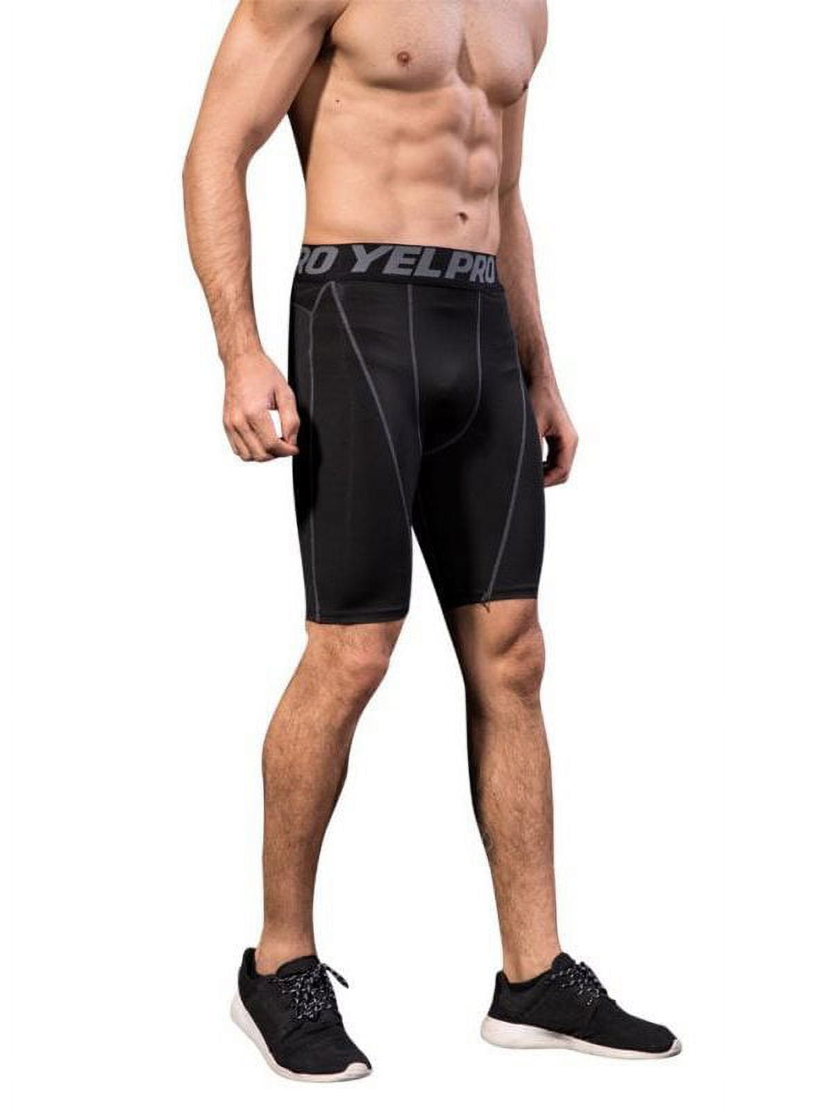 Leezo Mens Compression Base Layer Shorts Summer Fitness - Walmart.com