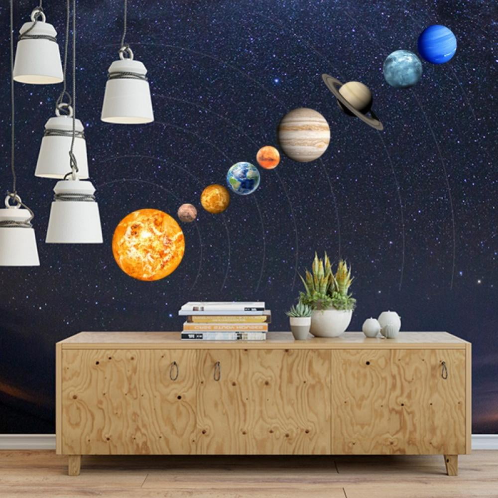 Kozart Solar System Decals Bright Wall Luminous Stickers Glow in The ...