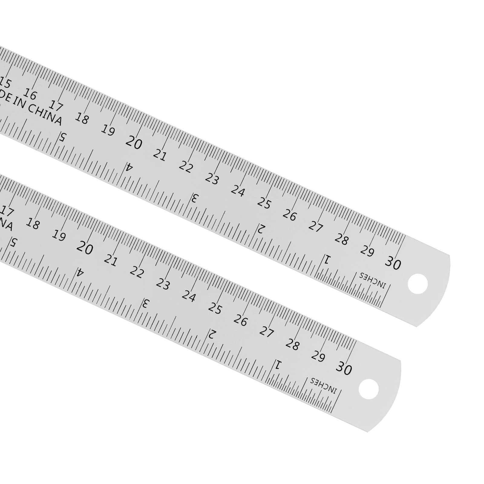 Kozelo 2Pcs Metric English Ruler - [30cm 12 Inch] Aluminum Measuring ...