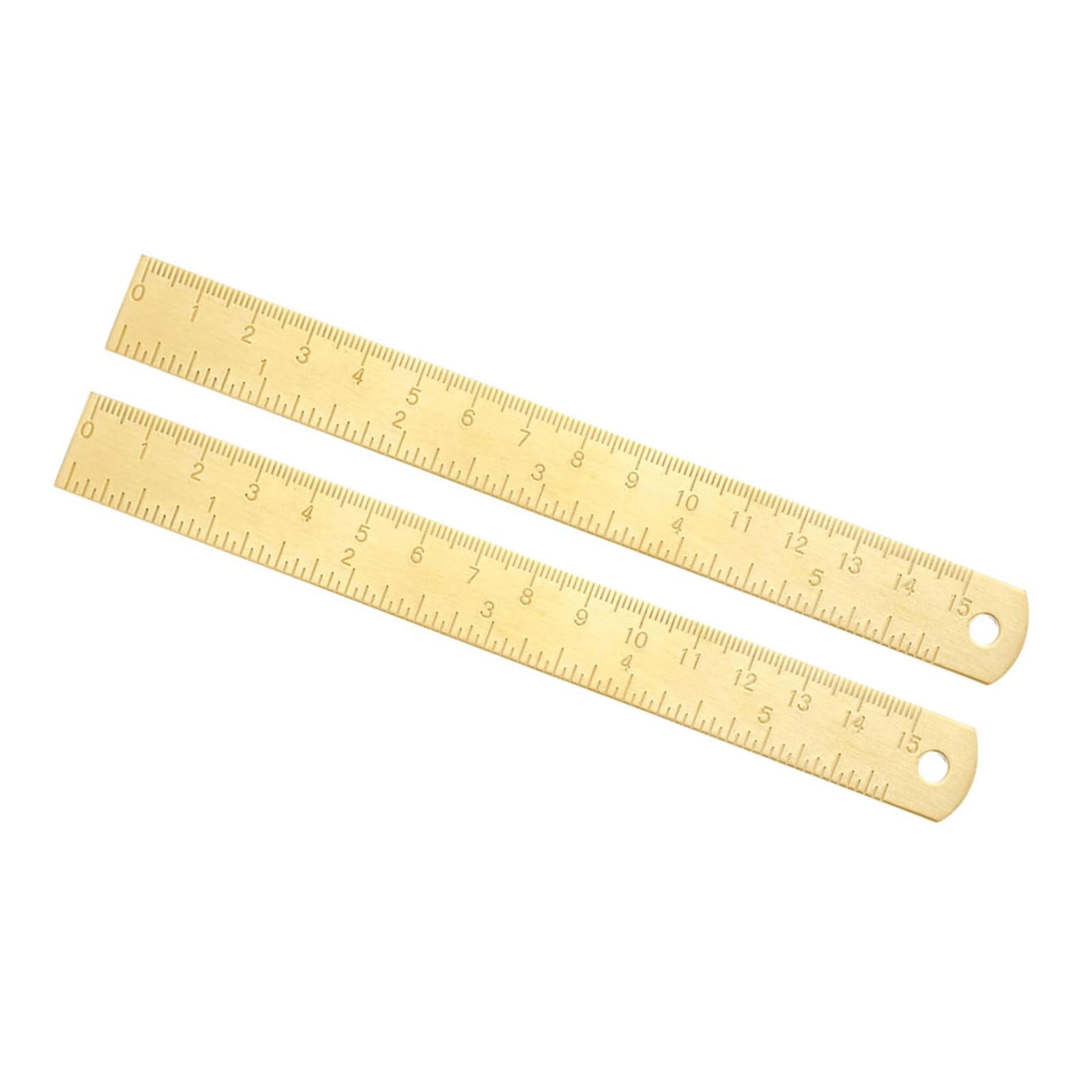 Kozelo 2pcs Brass Straight Rulers - [15cm x 6 Inch] Copper Measuring ...
