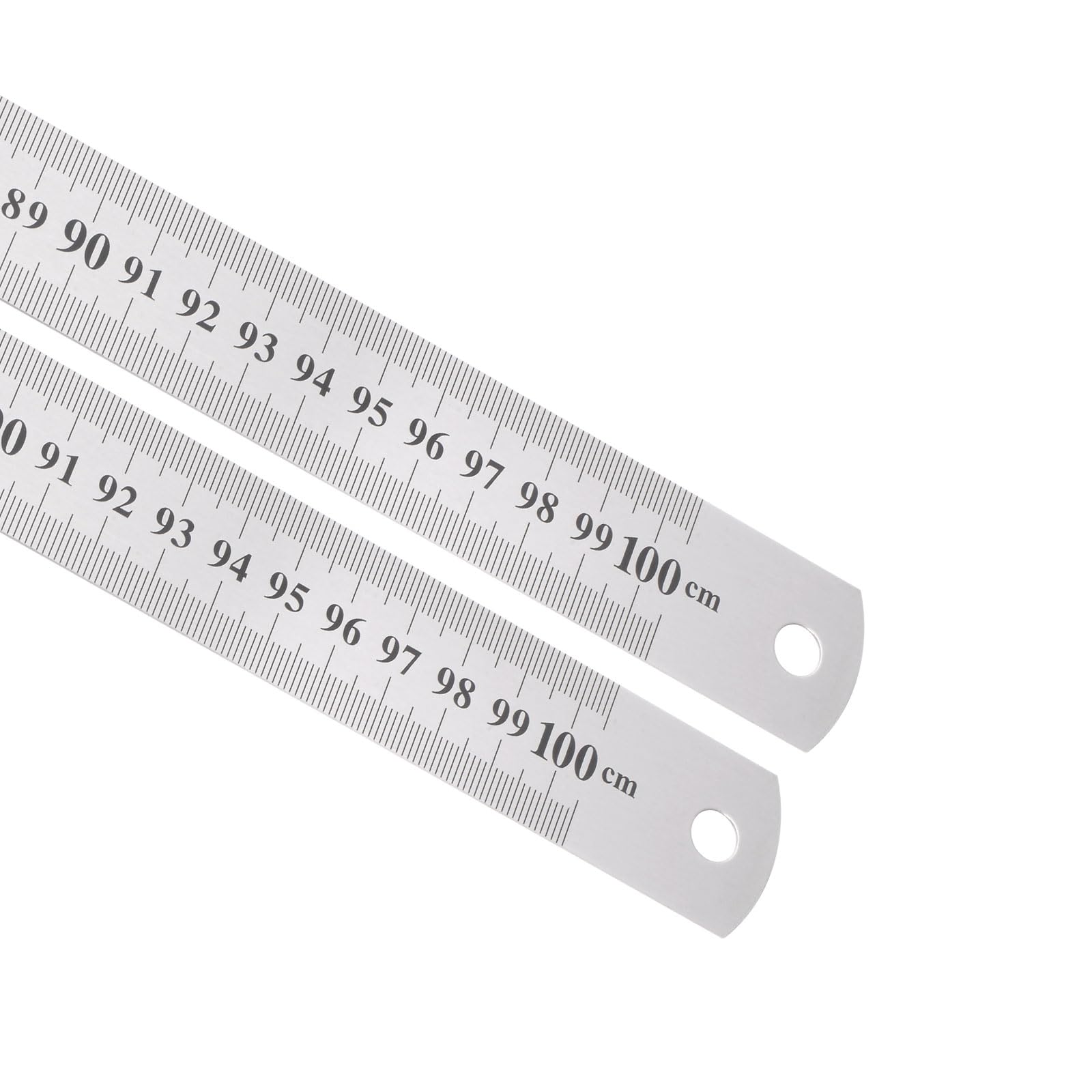 Kozelo 2pcs Stainless Steel Ruler - [1m/40 Inch x 1.1 Inch] Double ...