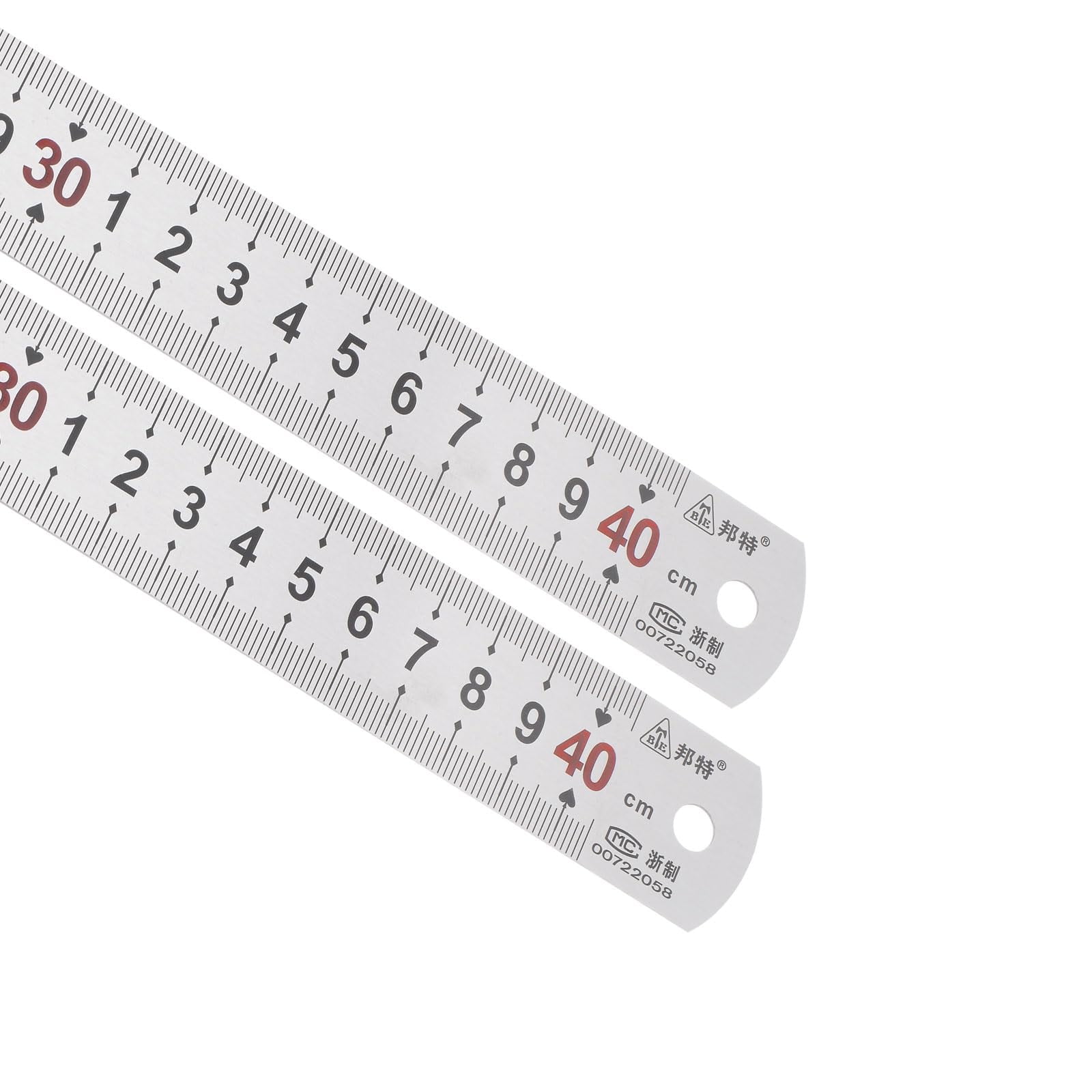 Kozelo 2pcs Stainless Steel Ruler - [40cm/16 Inch x 1.1 Inch] Double ...