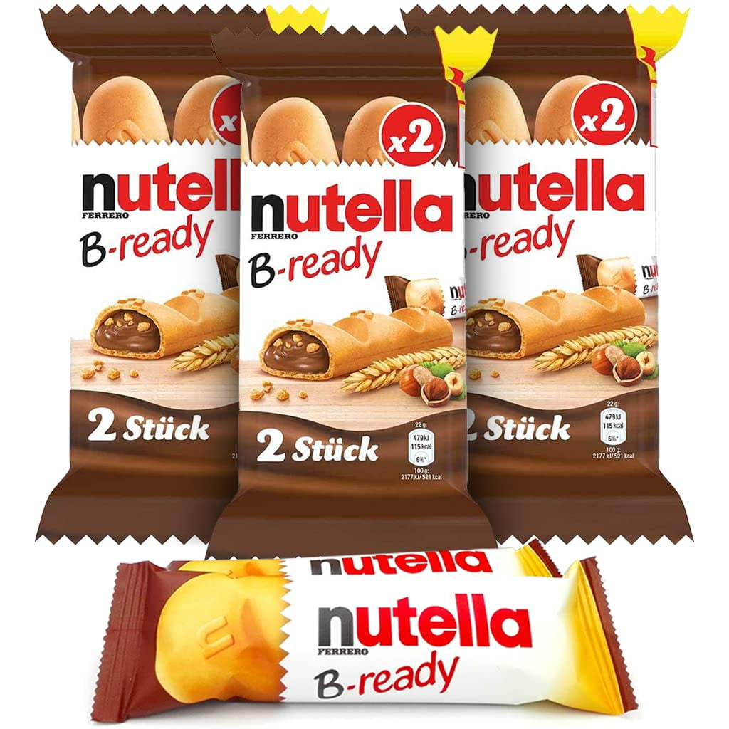 Kozy Home Nutella B-Ready TGF4 Pack of 2 - Nutella Crispy Wafer Bars ...