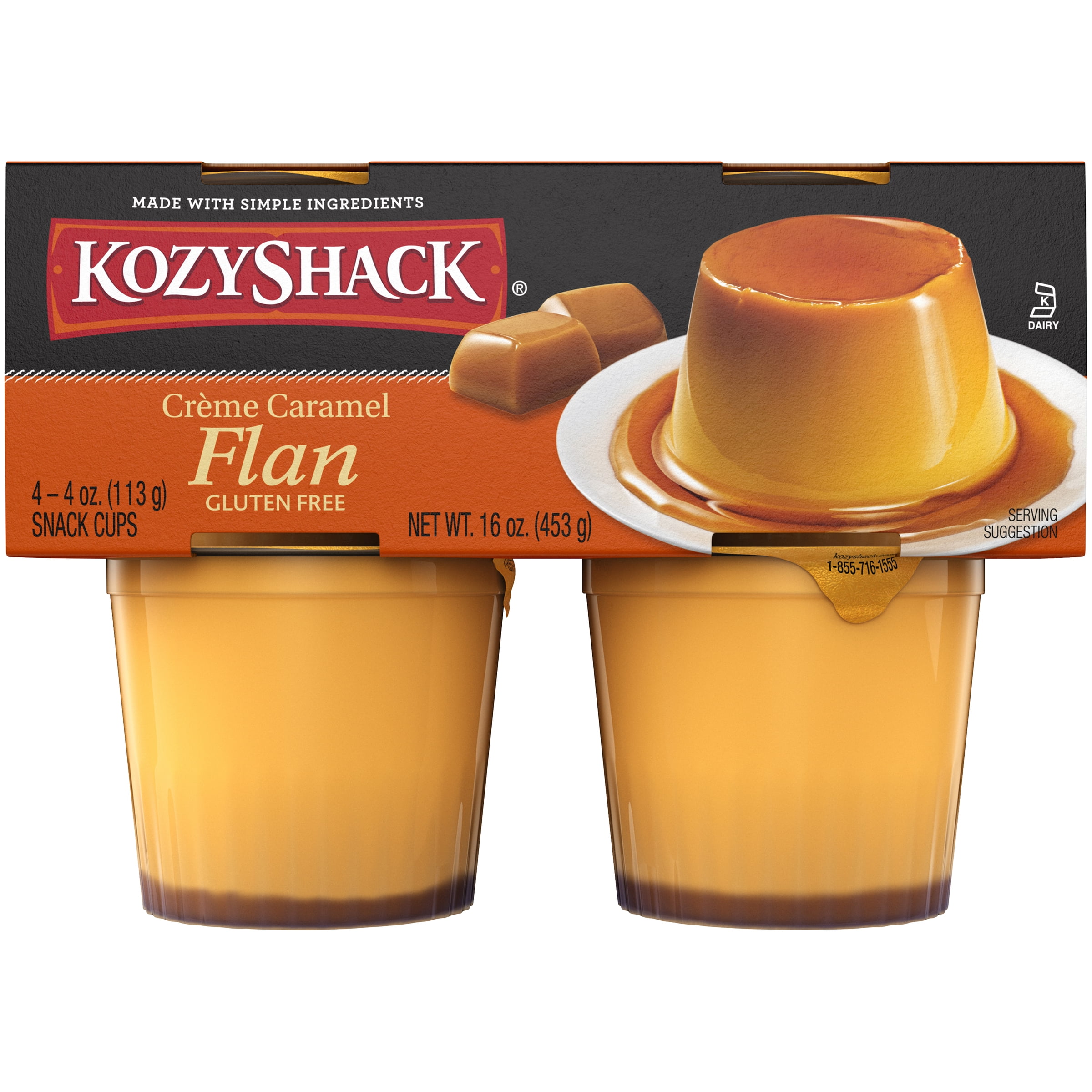 Kozy Shack Crème Caramel Flan Pudding - Cold Desserts in Individual ...