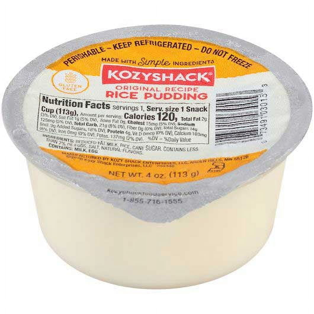 Kozy Shack Original Rice Pudding, 4 Ounce -- 48 per case - Walmart.com