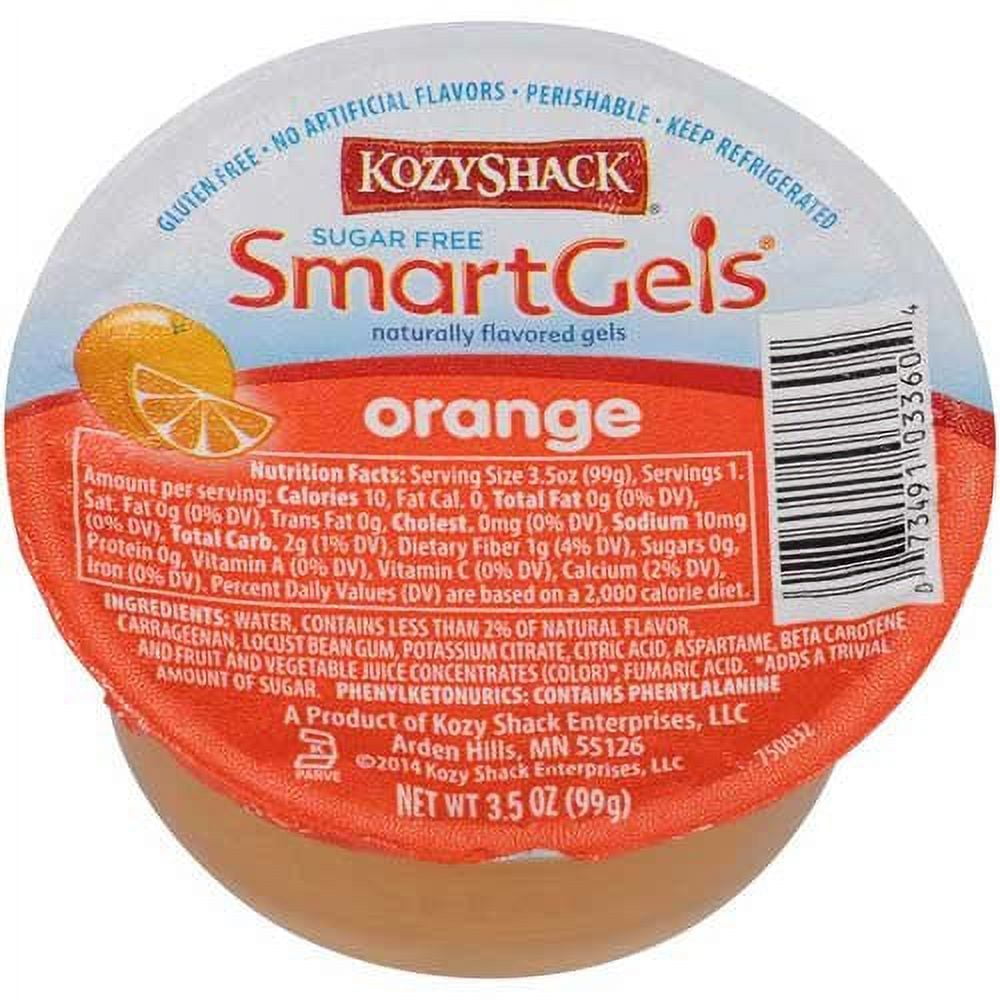 Kozy Shack Sugar Free Orange Smartgels, 3.5 Ounce -- 48 per case ...