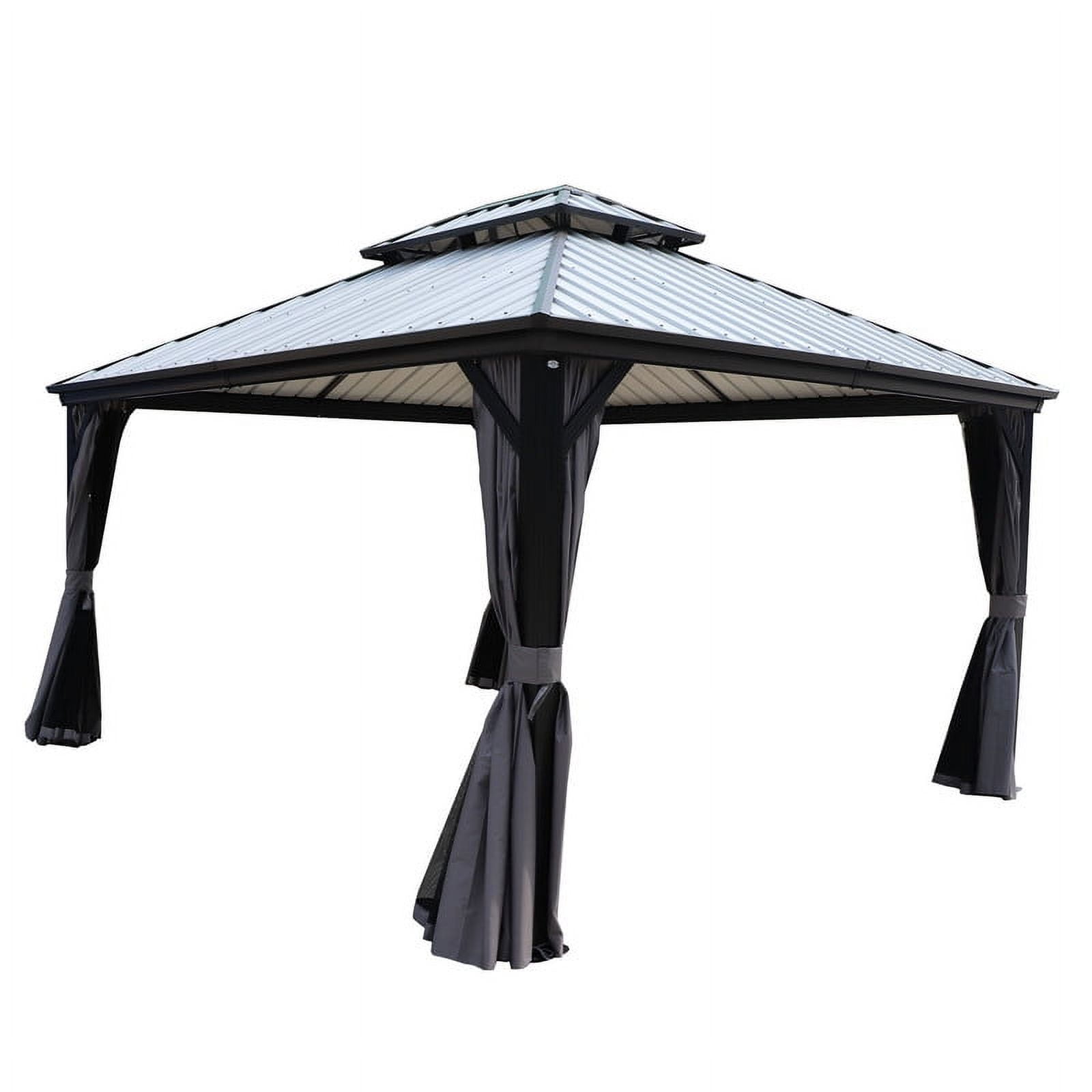 Kozyard Caesar Hardtop Aluminum Gazebo with Galvanized Steel Roof ...