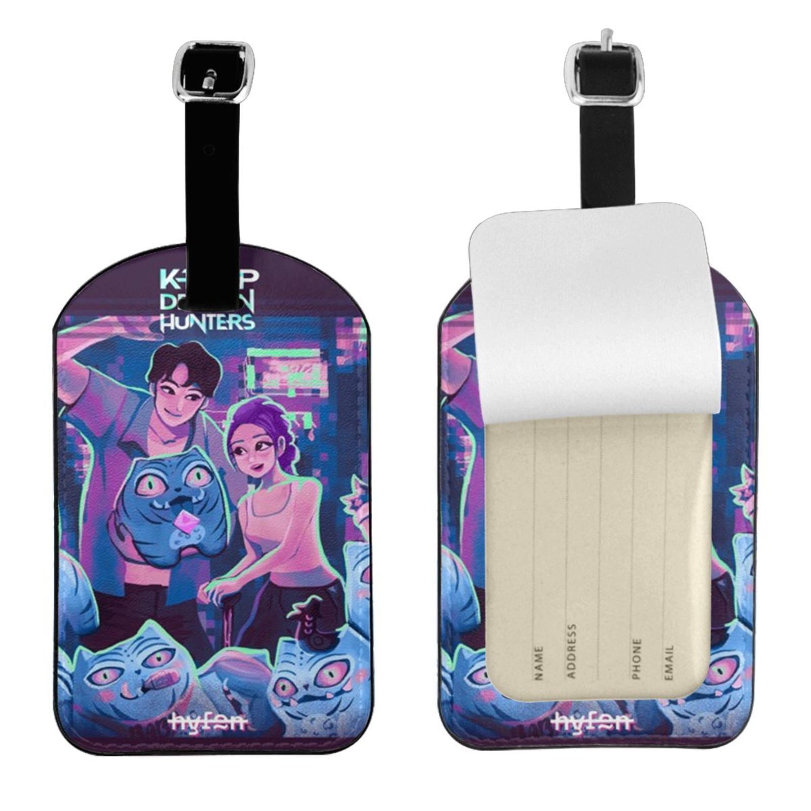 Kp-Op Demon Hun-Ters Luggage Tag Pu Leather Suitcase Tags Identifiers ...