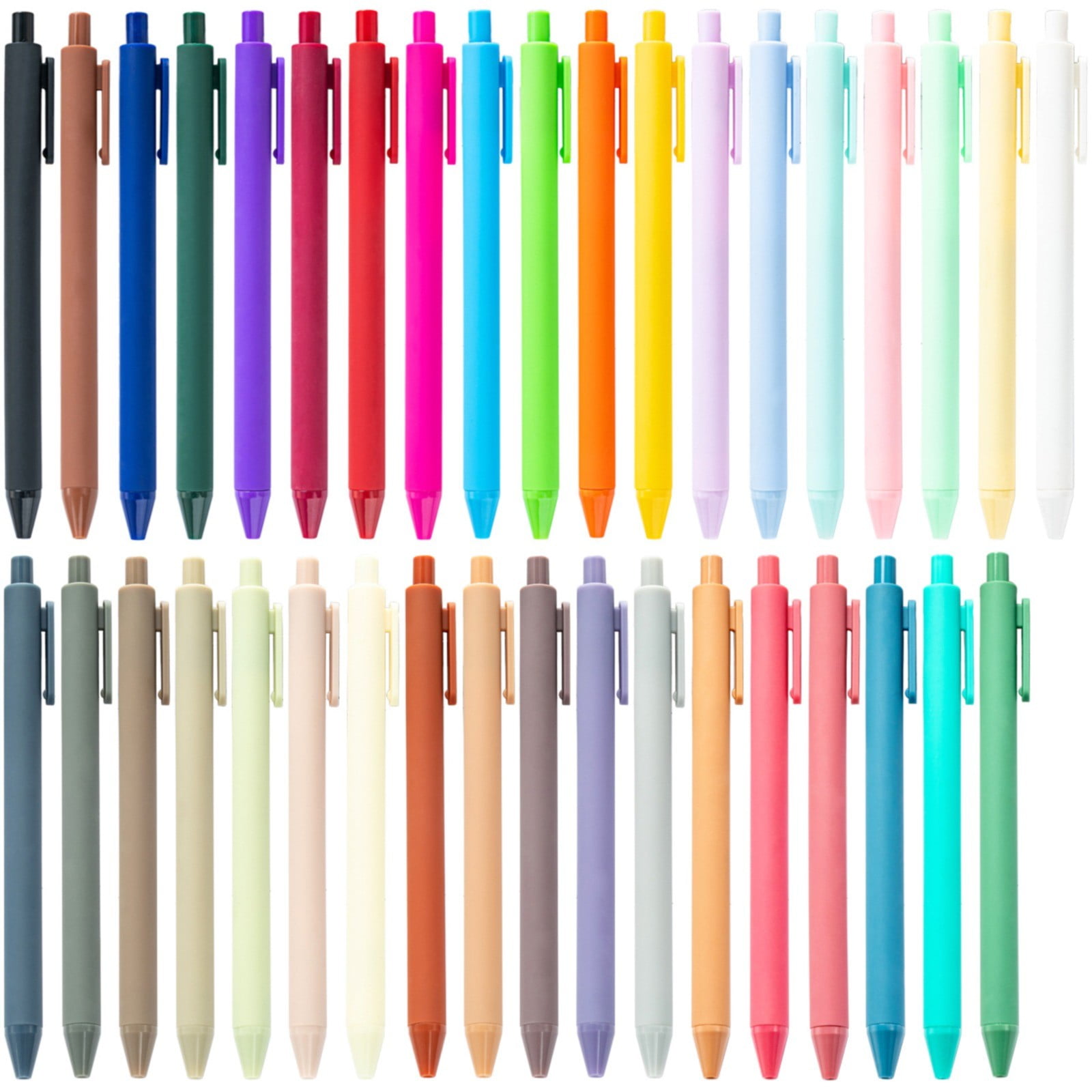 Kpamnxio 30 Pack Grey Barrel Ballpoint Pens – Retractable Click Pens 1 ...