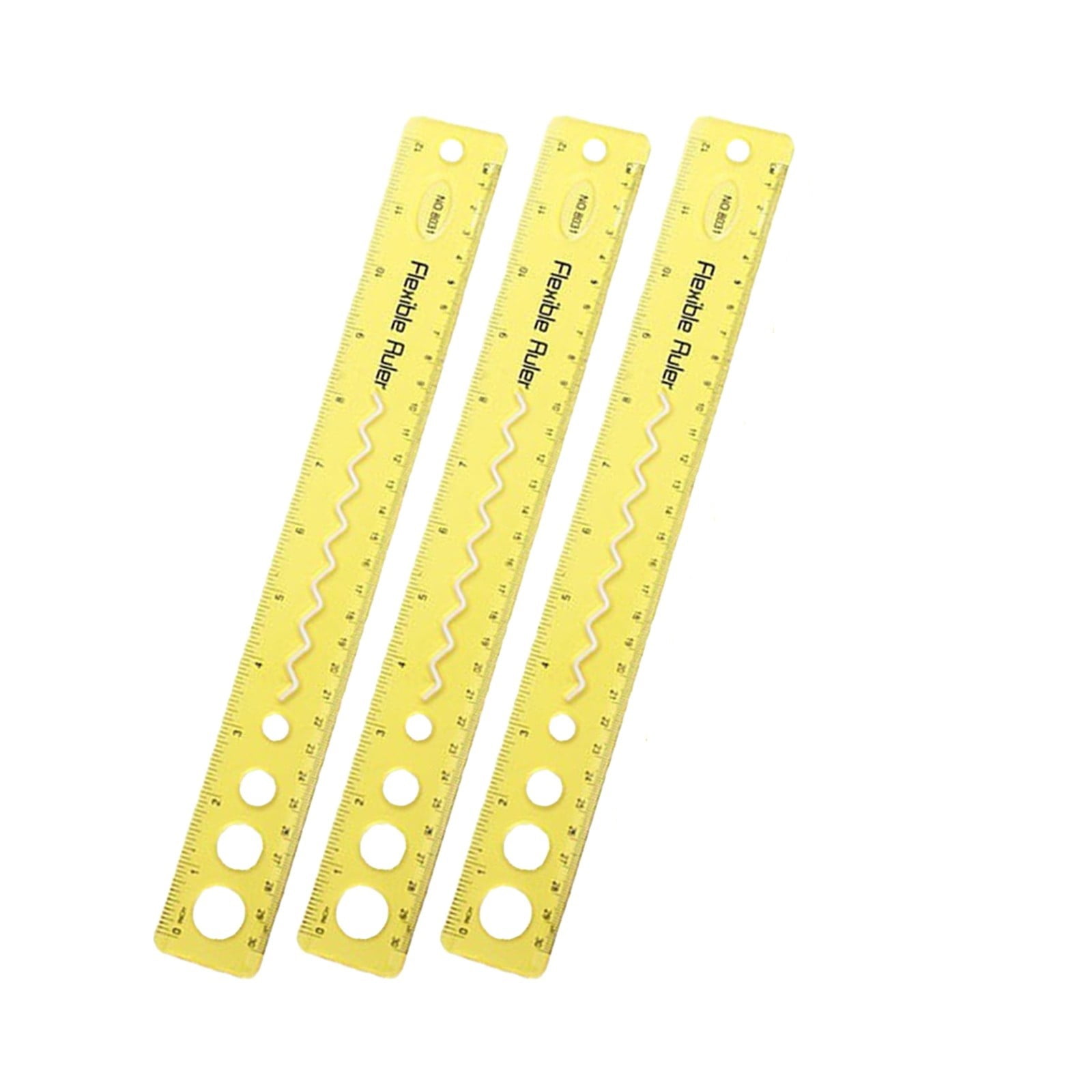 Kpamnxio Back to Classroom Supplies 3-Pack Soft Bendable Ruler Set ...