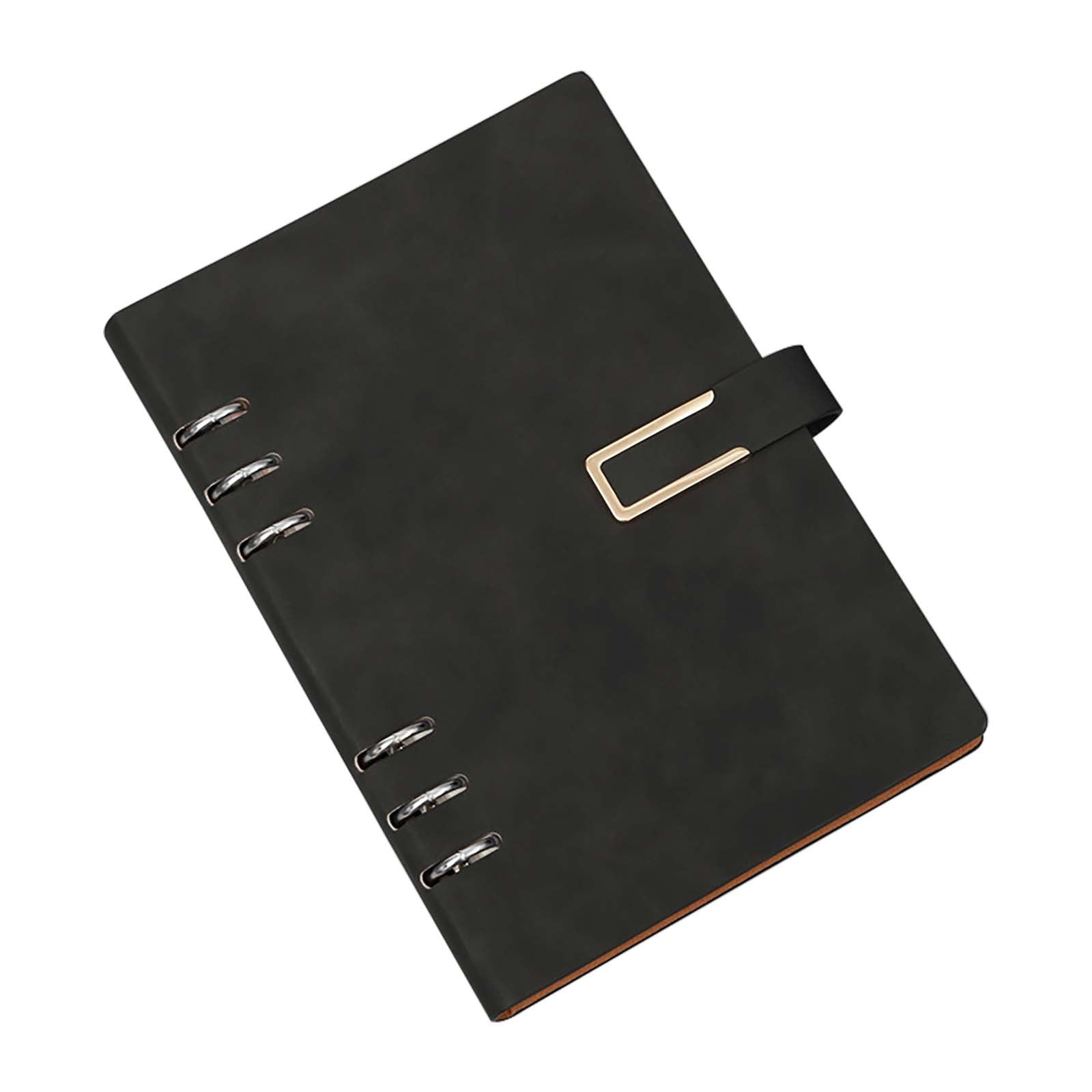 Kpamnxio Back to Classroom Supplies Refillable A6 Leather Notebook (7. ...