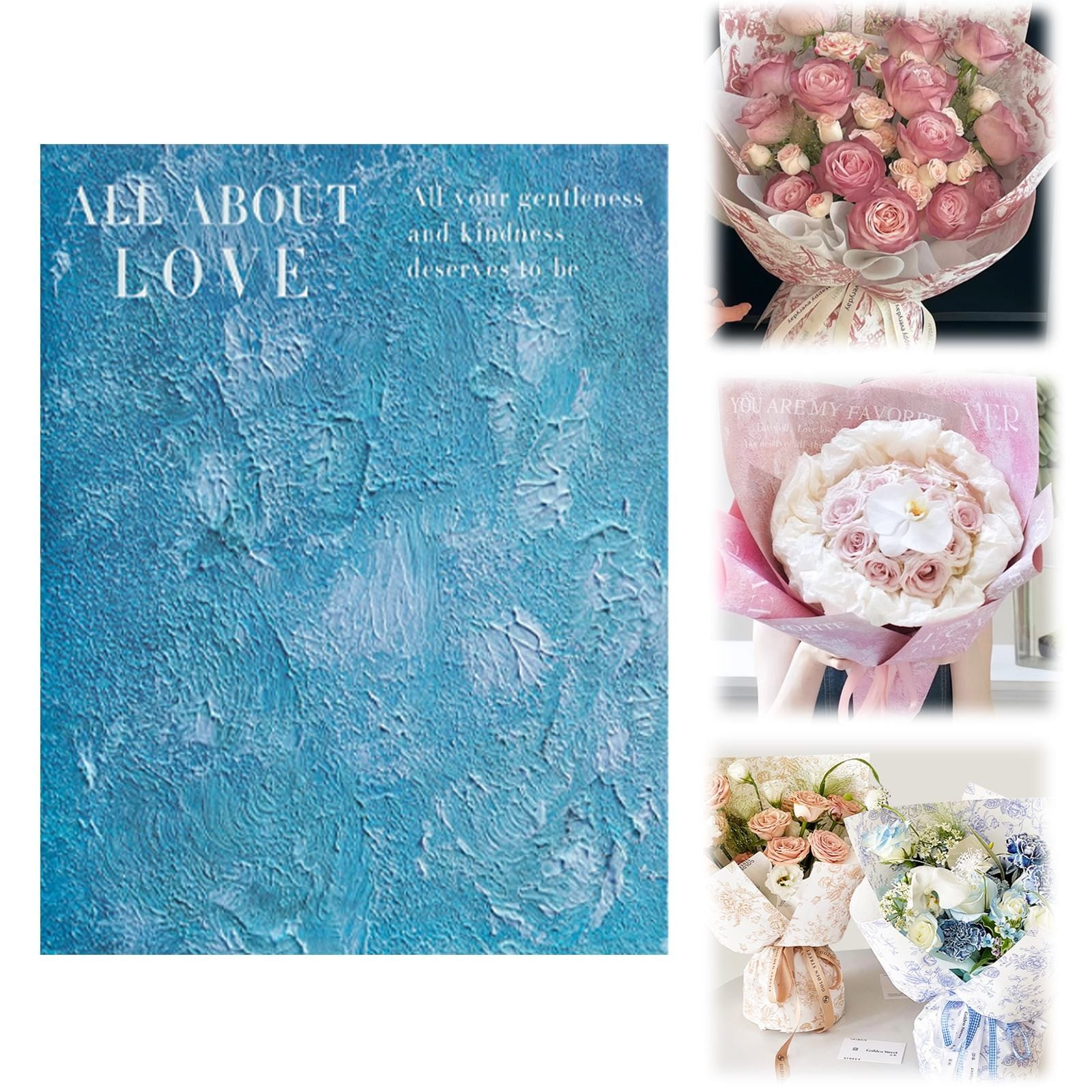 Kpamnxio Bouquet Wrapping Paper Clearance! Flower Bouquet Wrapping ...