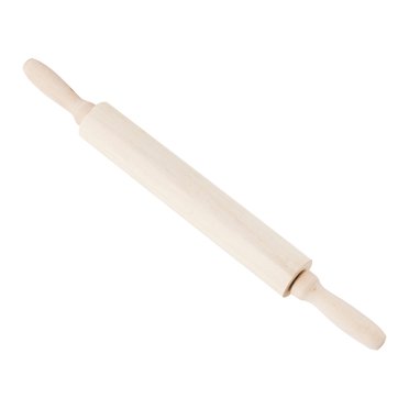 Fyearfly Wooden Rolling Pin with Handles, Primary Color Kids Rolling ...