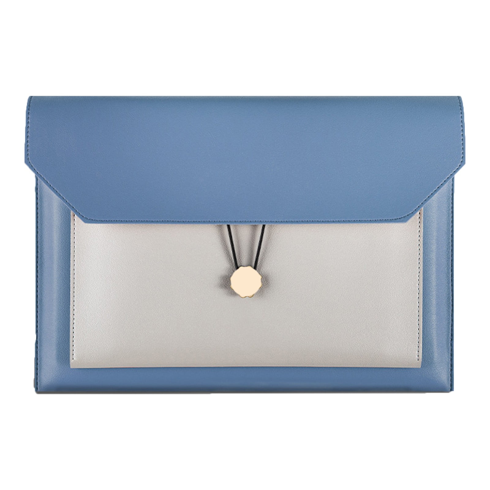 Kpamnxio Leather Business Document Bag with Button Closure - Large ...