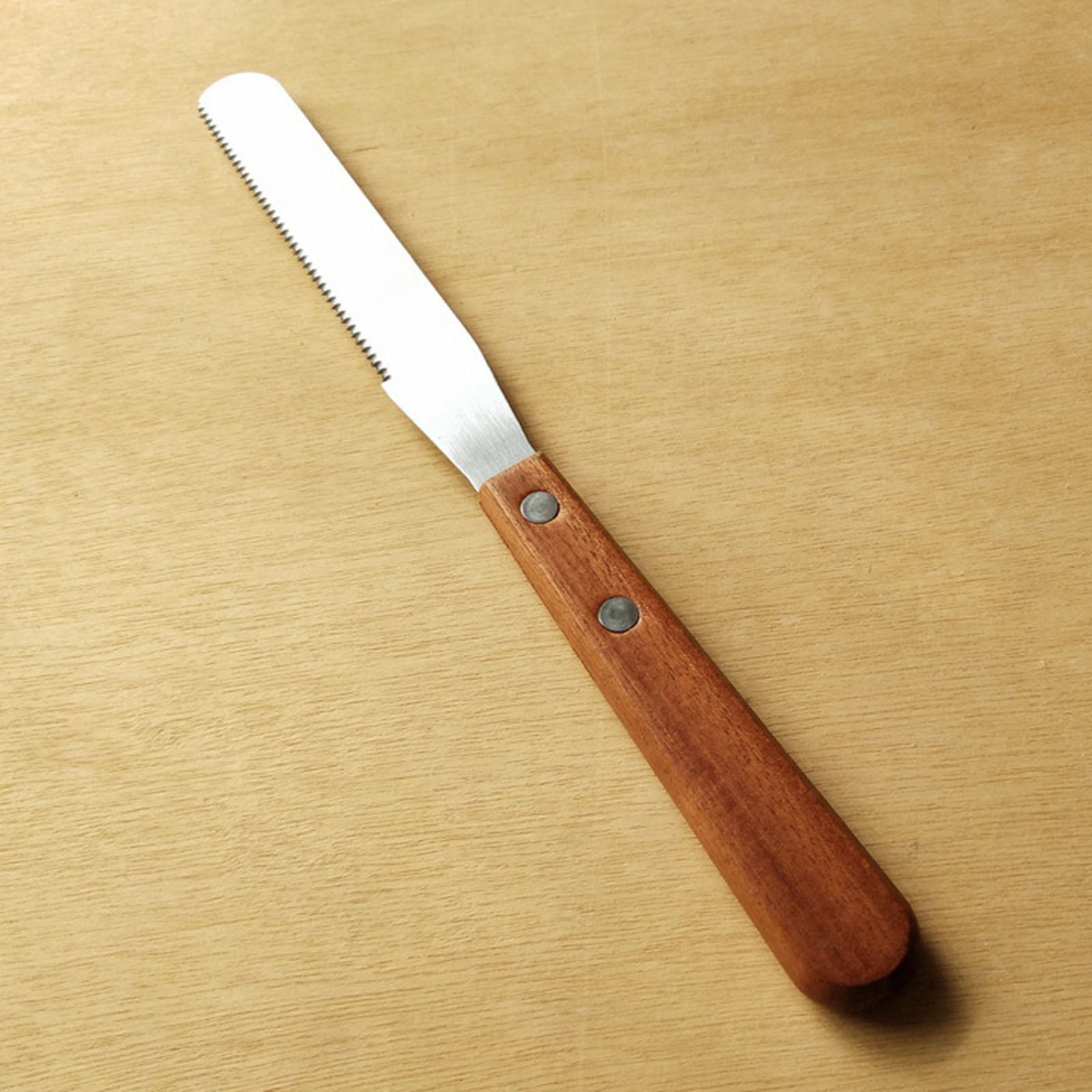 Kpamnxio Scraper Discount! 8.97In Wooden Handle Stainless Steel Butter ...