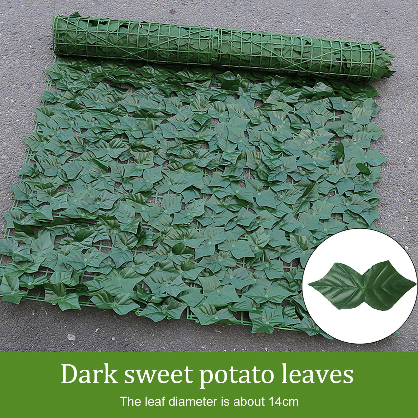 Kpamnxio Simulation Fence Green Plant Leaves Artificial Fence Net Green ...