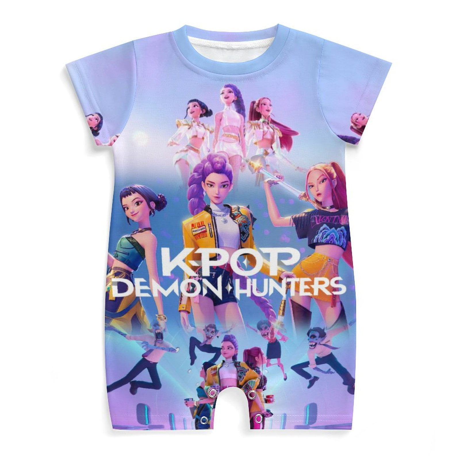 Kpo-p Demon Hun-ter Baby Romper Shorts Jumpsuit Summer Outfit Trendy ...