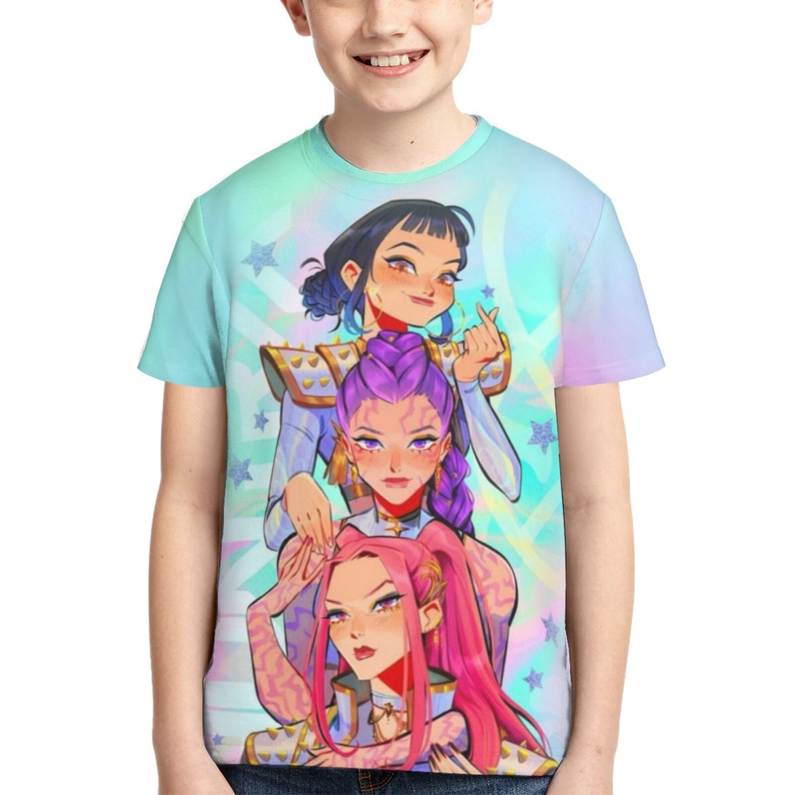 Kpo-p Demon Hun-ter Boys Girls T Shirts Cartoon Teens Shirts 3D Graphic ...