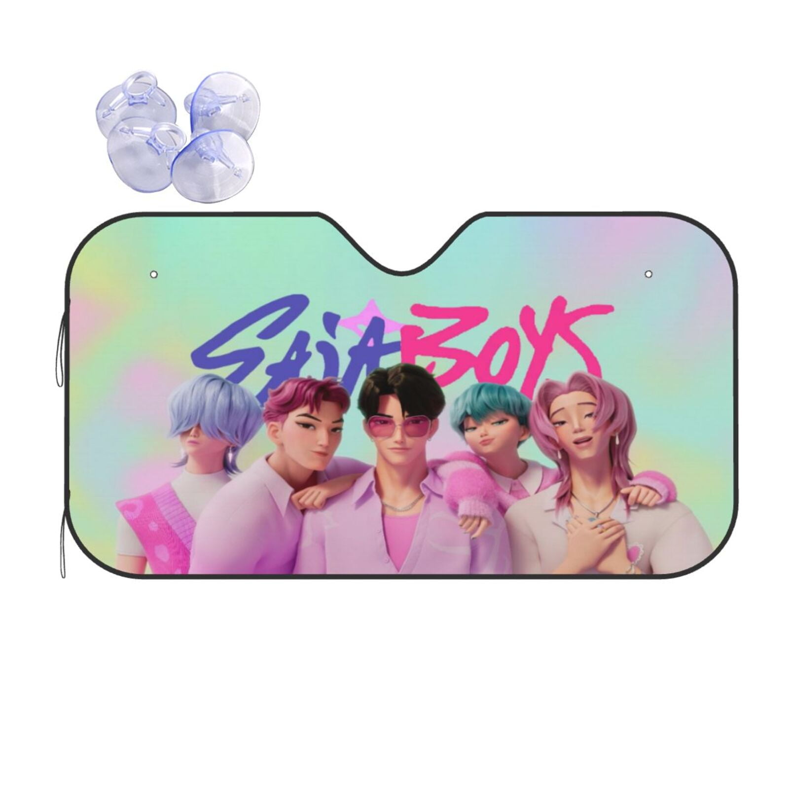 Kpo-p Demon Hun-ter Car Sun Shade Windshield Cartoon Sun Shade for Car ...