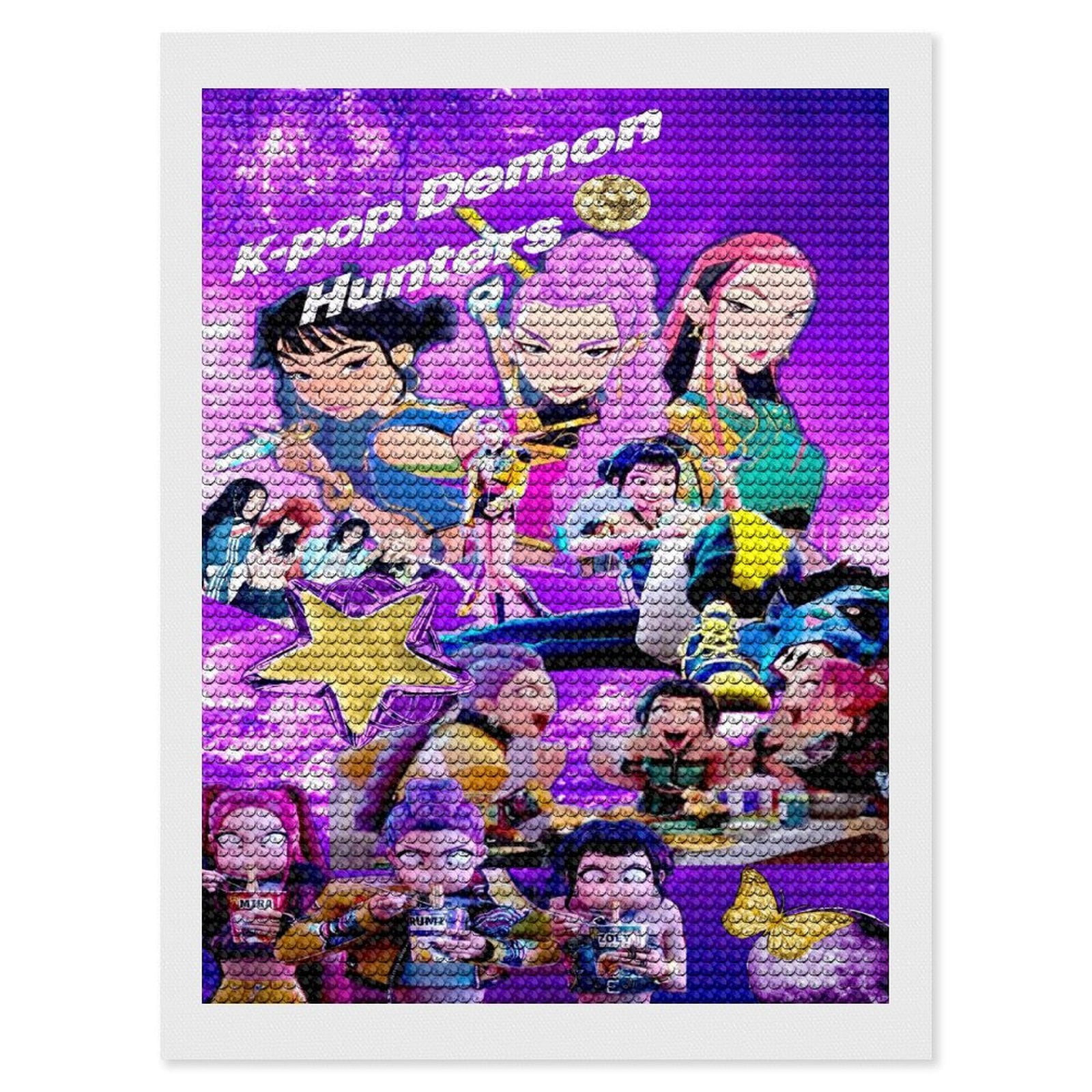 Kpo-p Demon Hun-ter Diamond Art Kits DIY 5D Anime Painting by Number ...