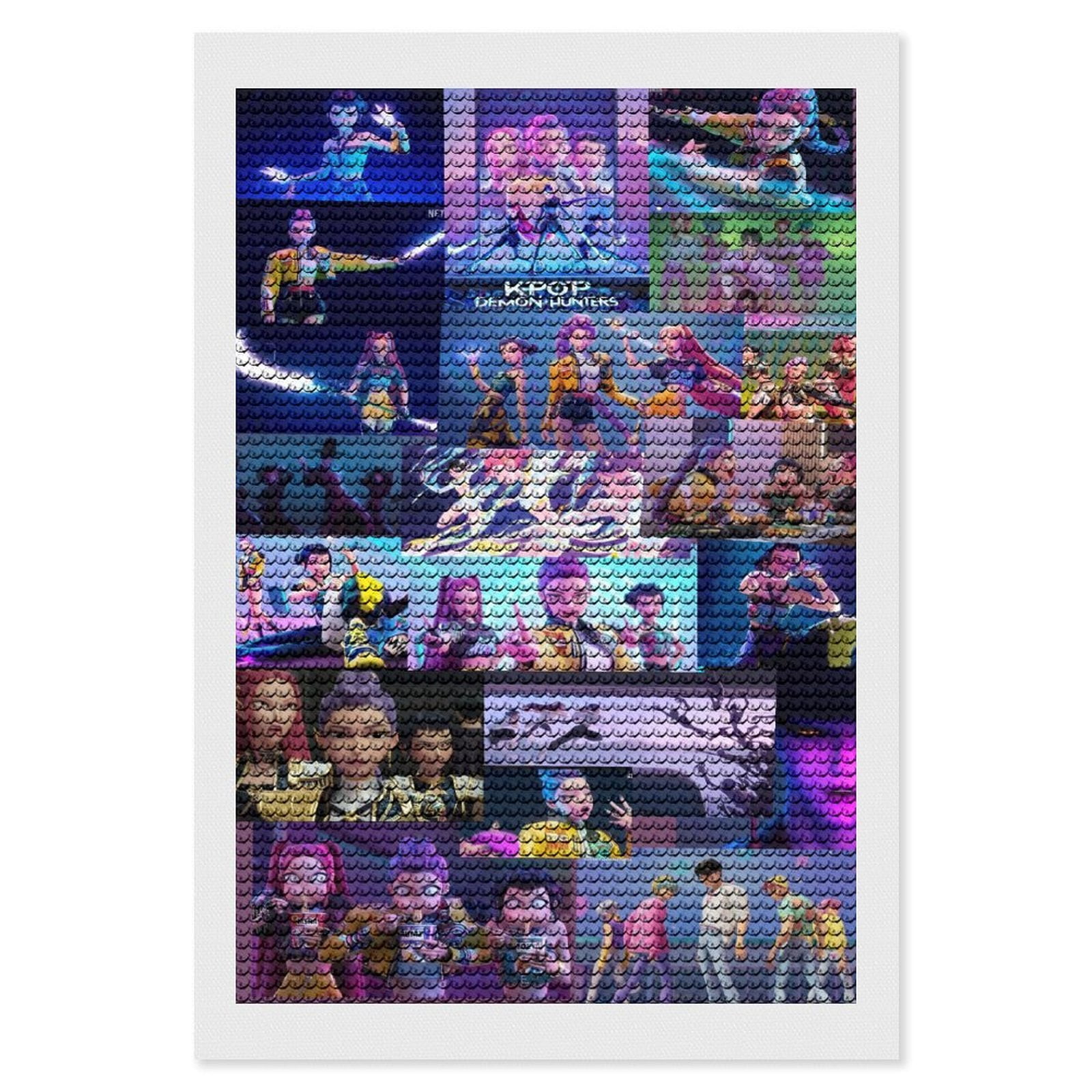 Kpo-p Demon Hun-ter Diamond Art Kits DIY 5D Anime Painting by Number ...