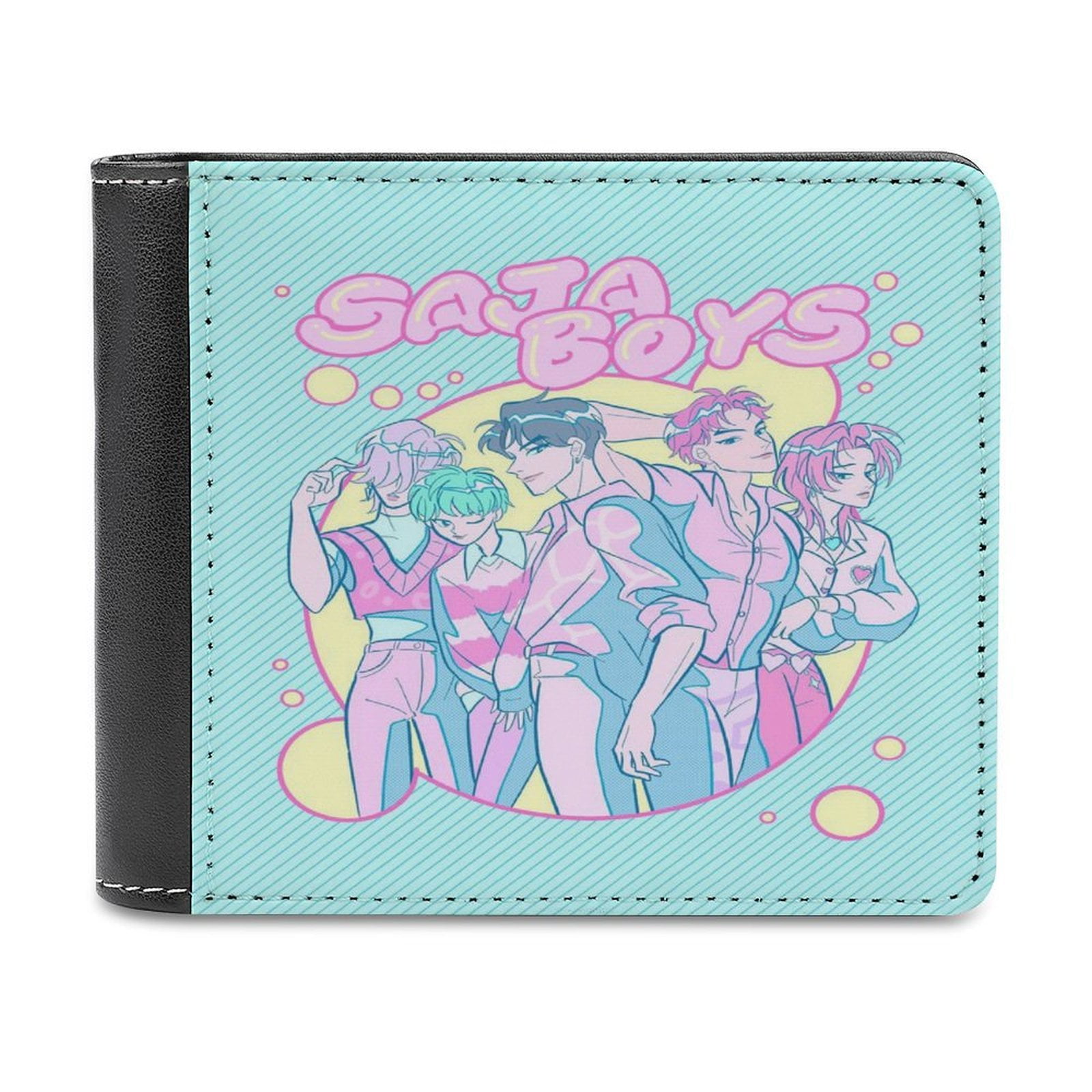 Kpo-p Demon Hun-ter Leather Pocket Wallet Card Holder Wallet Bifold ...