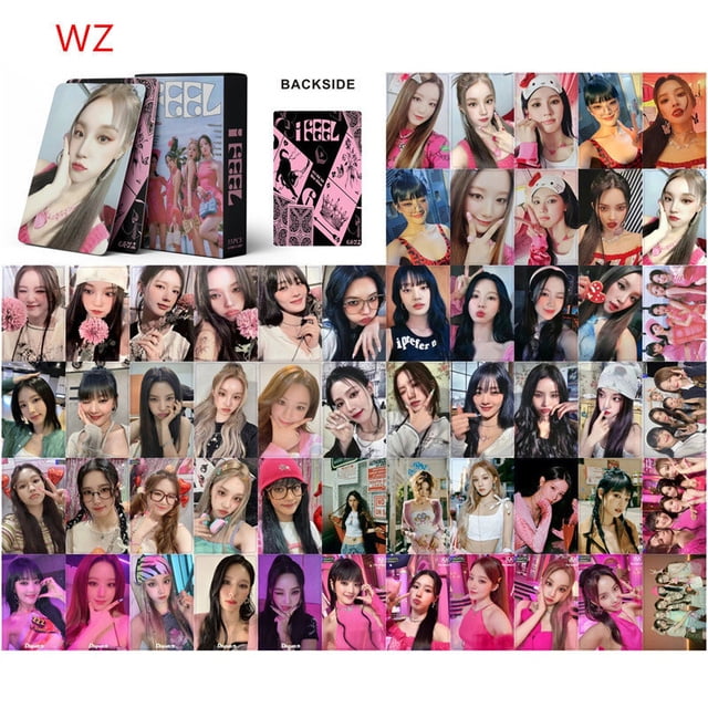 Kpop 55pcs/set G-idle Girl Group Album Peripheral Poster Small Card Iam Free-ty Hd Picture Lomo ...
