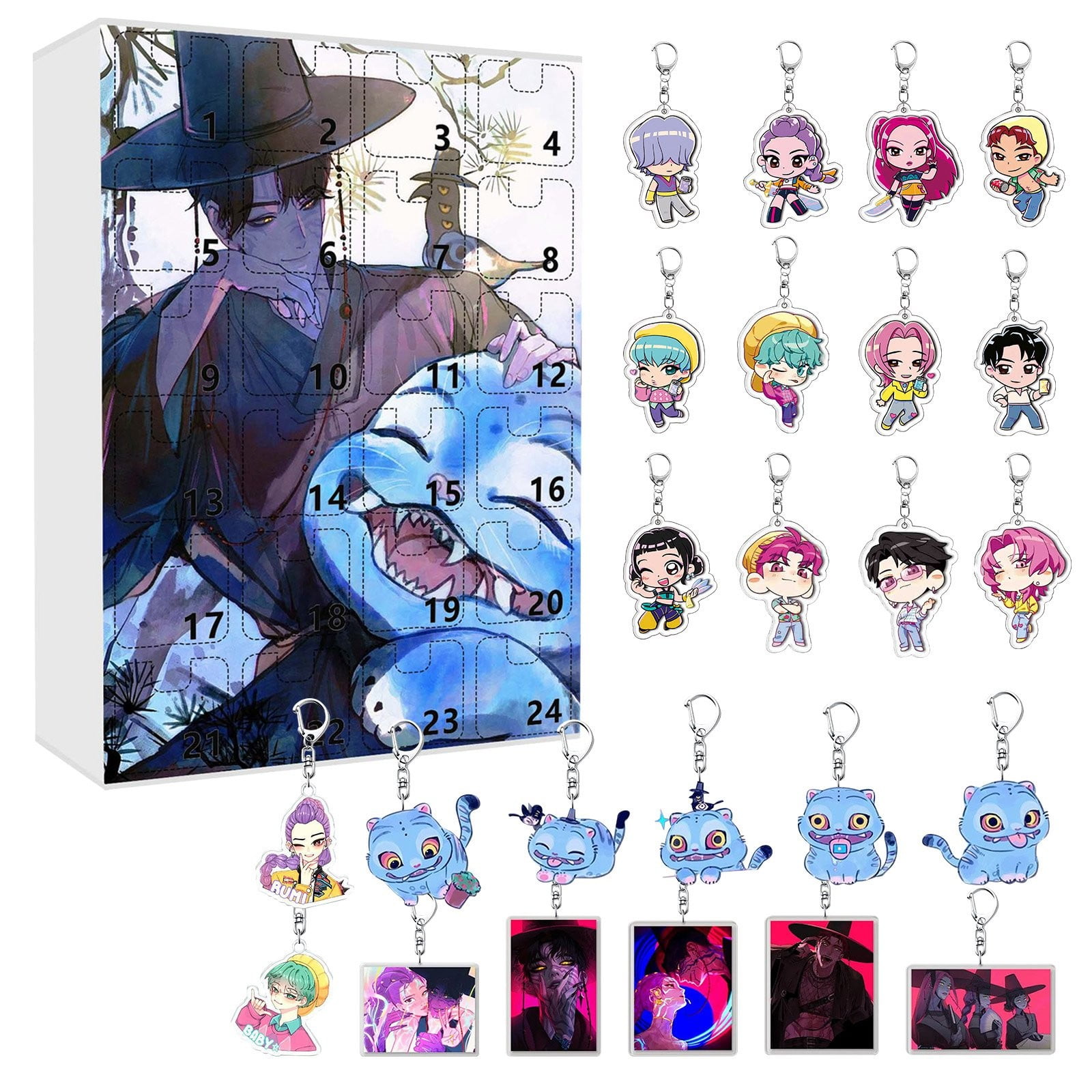 Kpop Advent Calendar 2025 - 24Pcs Kpop Keychain Blind Box - Birthday ...