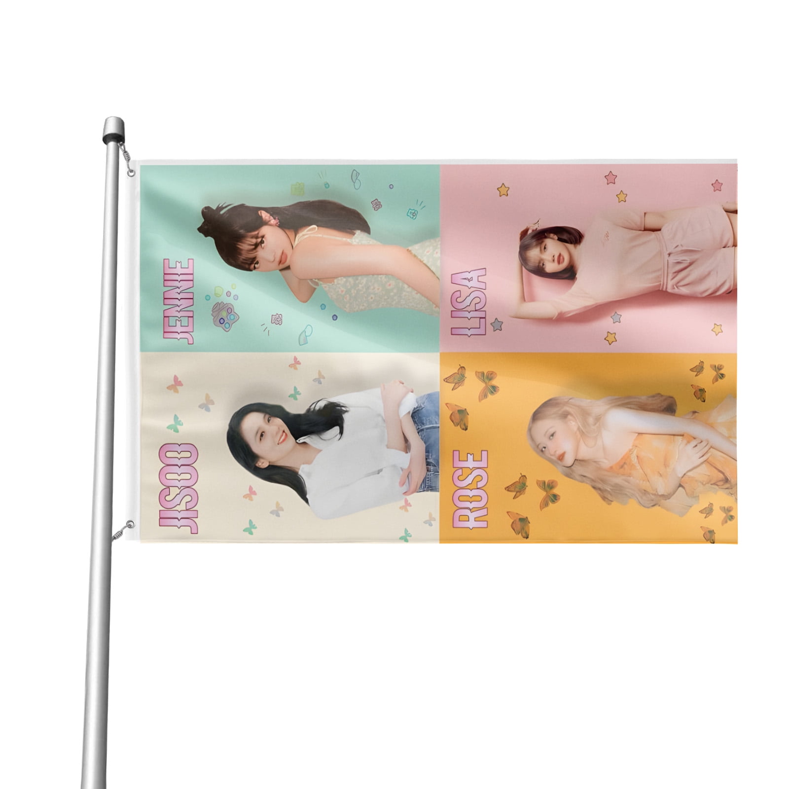 Kpop BP Printed Flags 3*5FT Fun Flag, with Brass Grommets Living Room ...