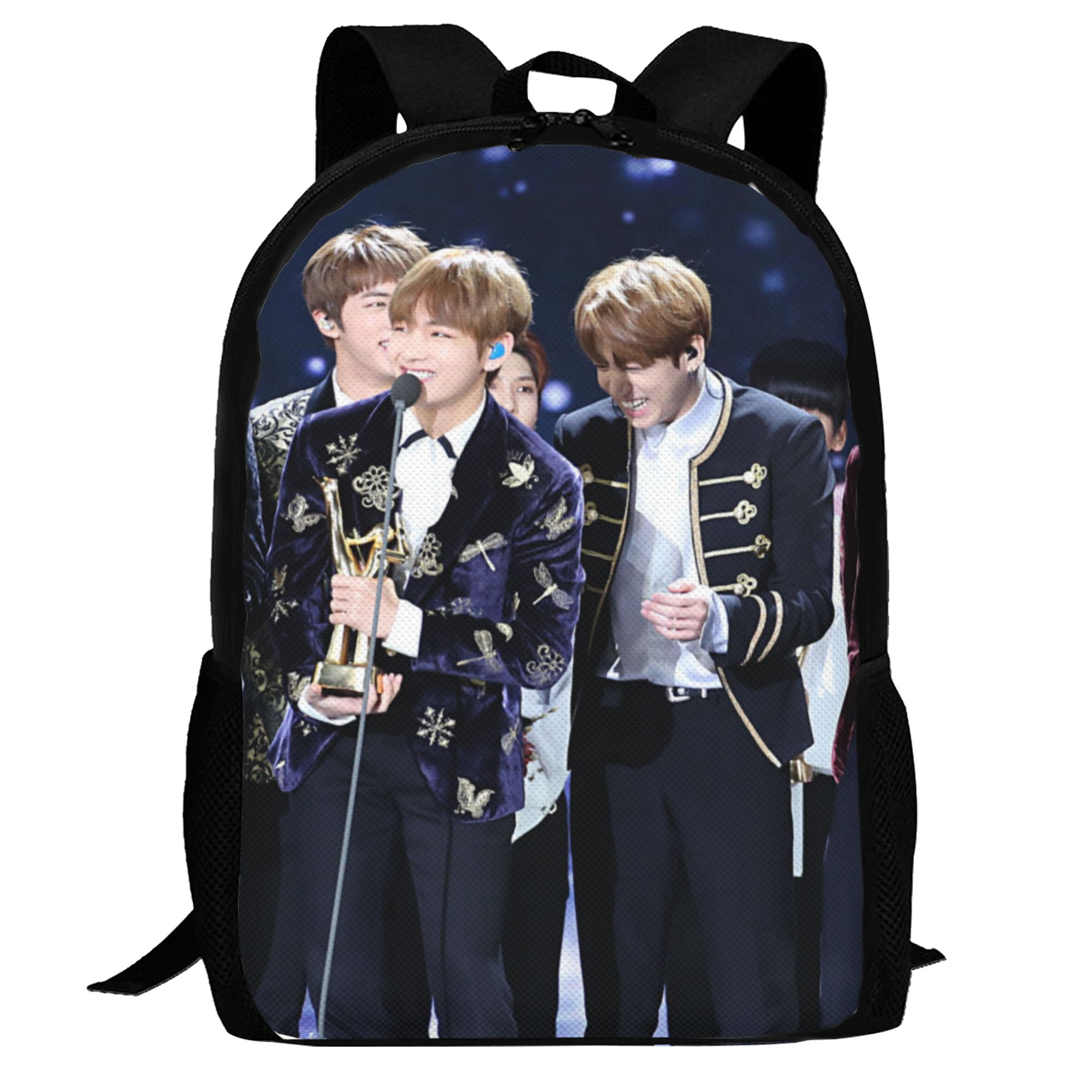 Kpop BTS Backpack, Large Capacity School Book Bag, Lightweight College ...