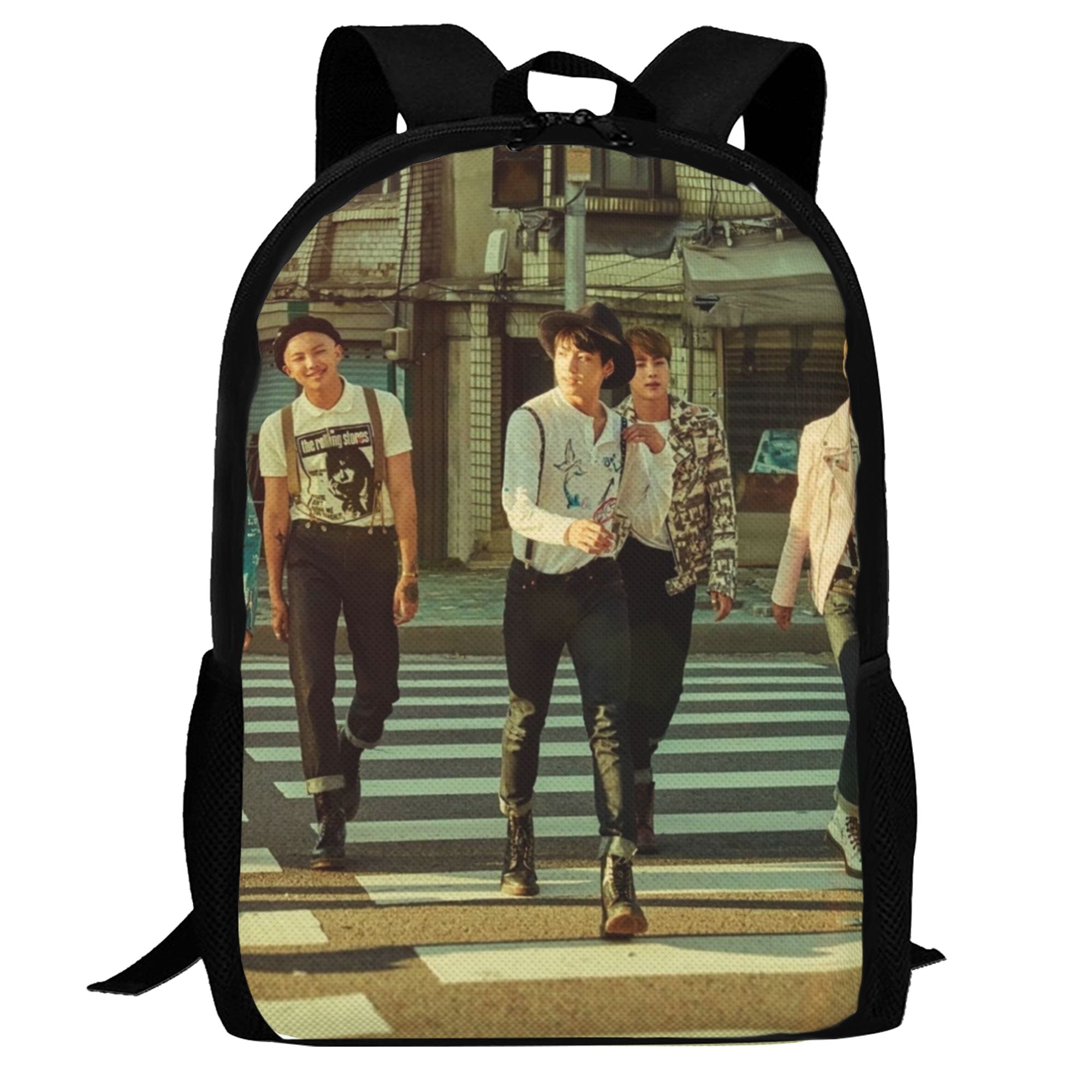 Kpop BTS Backpack, Large Capacity School Book Bag, Lightweight College ...