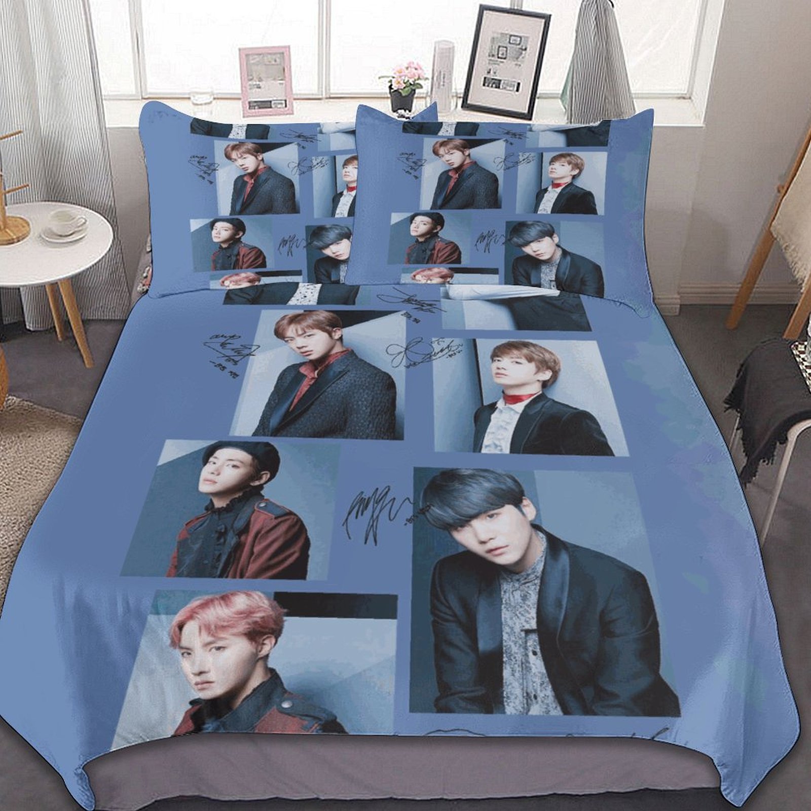 Kpop BTS Bed Duvet Cover Microfiber Bedding Sets 3D Printed Lightweight ...