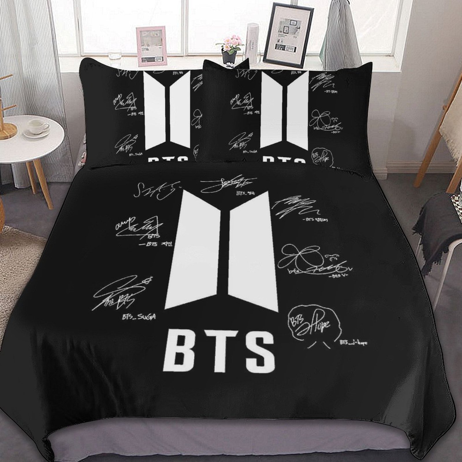 Kpop BTS Bed Duvet Cover Microfiber Bedding Sets 3D Printed Lightweight ...