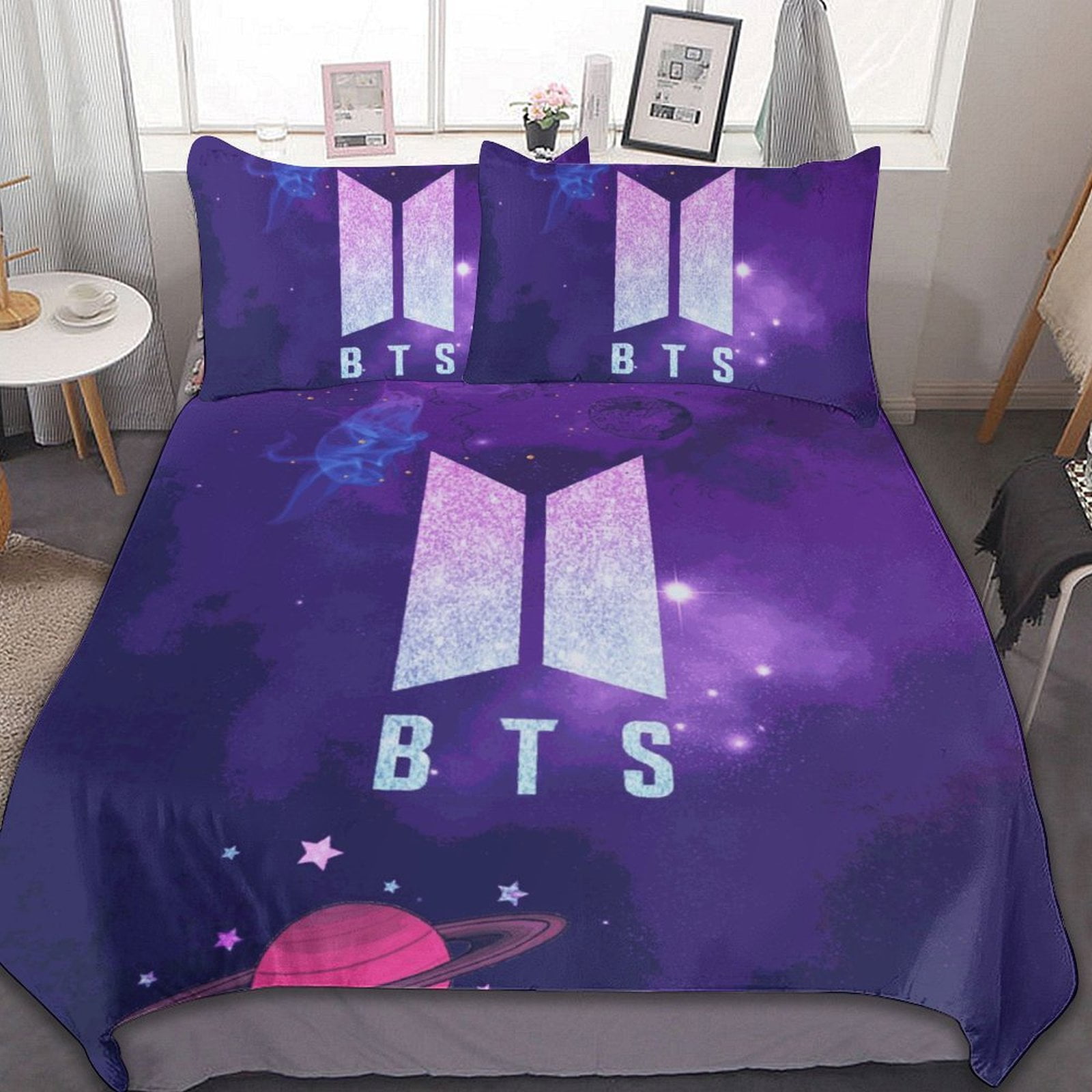 Kpop BTS Bed Duvet Cover Microfiber Bedding Sets 3D Printed Lightweight ...