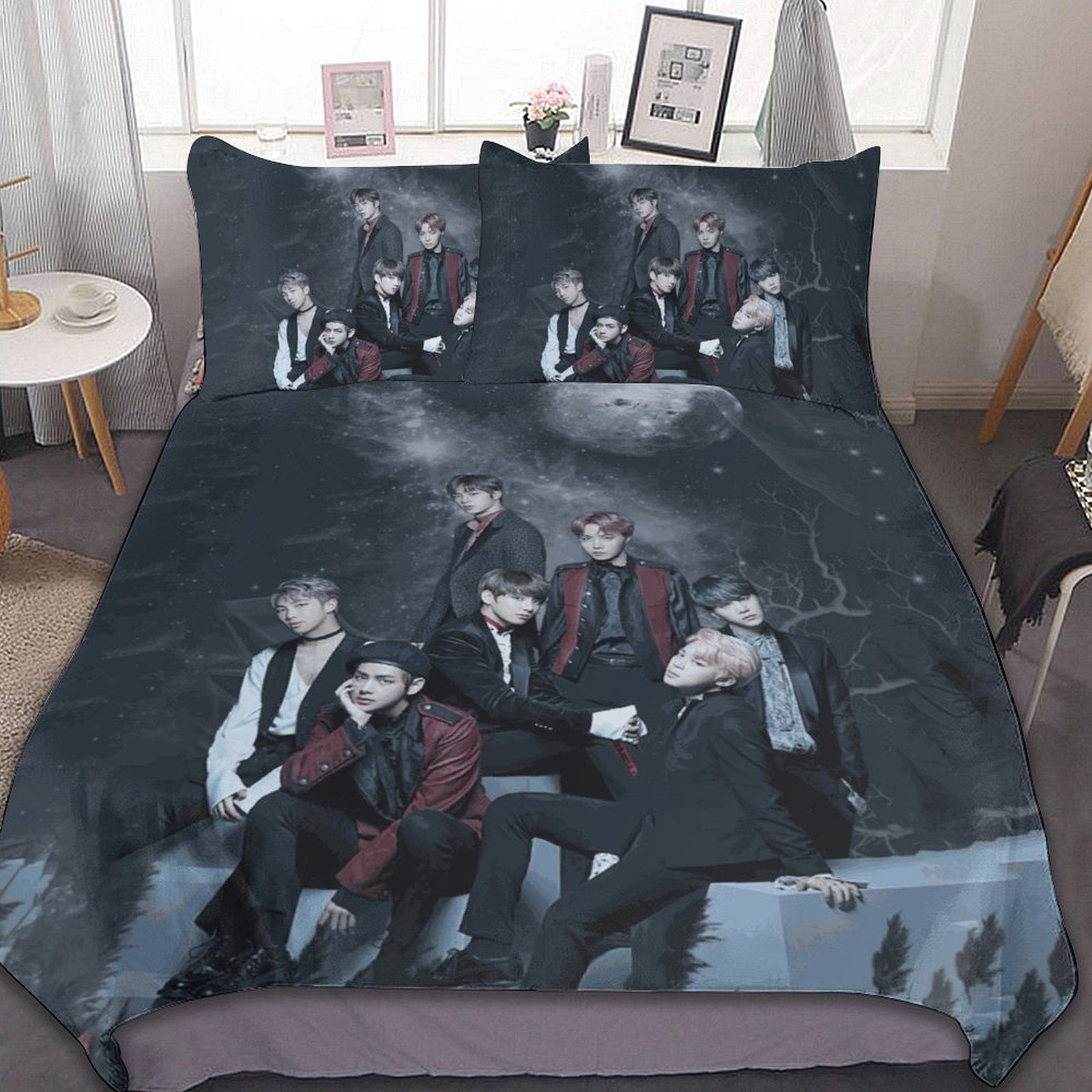 Kpop BTS Bed Duvet Cover Microfiber Bedding Sets 3D Printed Lightweight ...