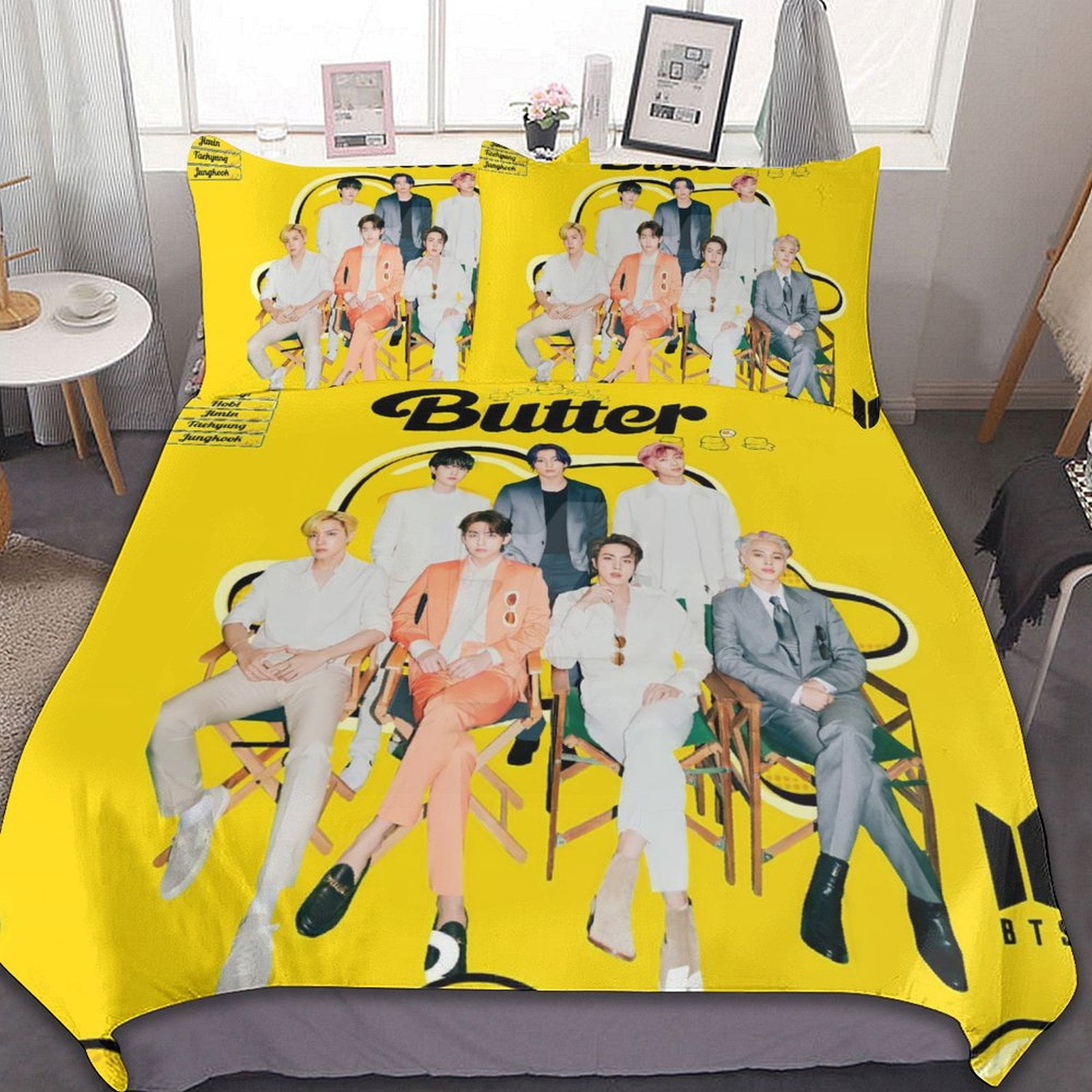 Kpop BTS Bed Duvet Cover Microfiber Bedding Sets 3D Printed Lightweight ...