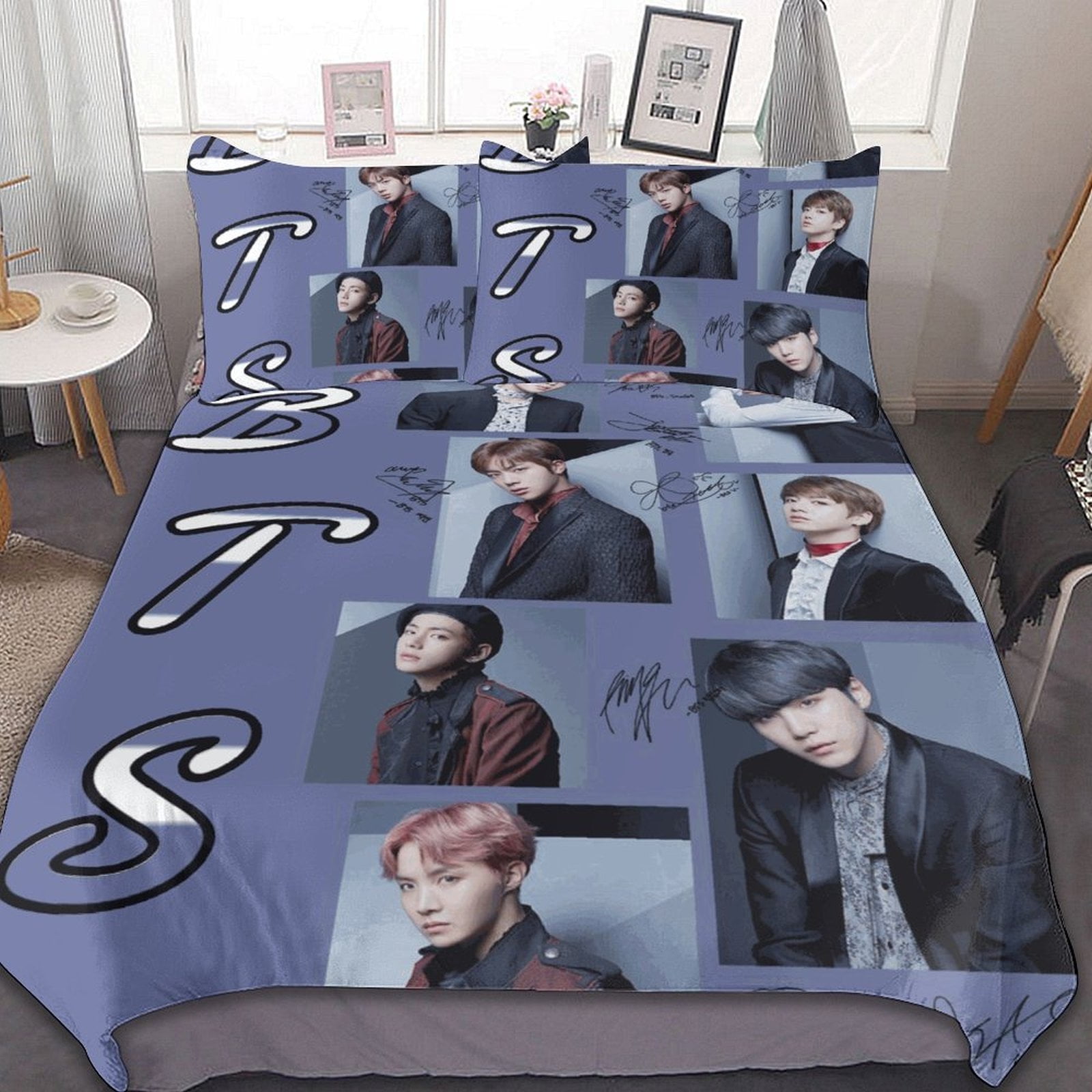 Kpop BTS Bed Duvet Cover Microfiber Bedding Sets 3D Printed Lightweight ...
