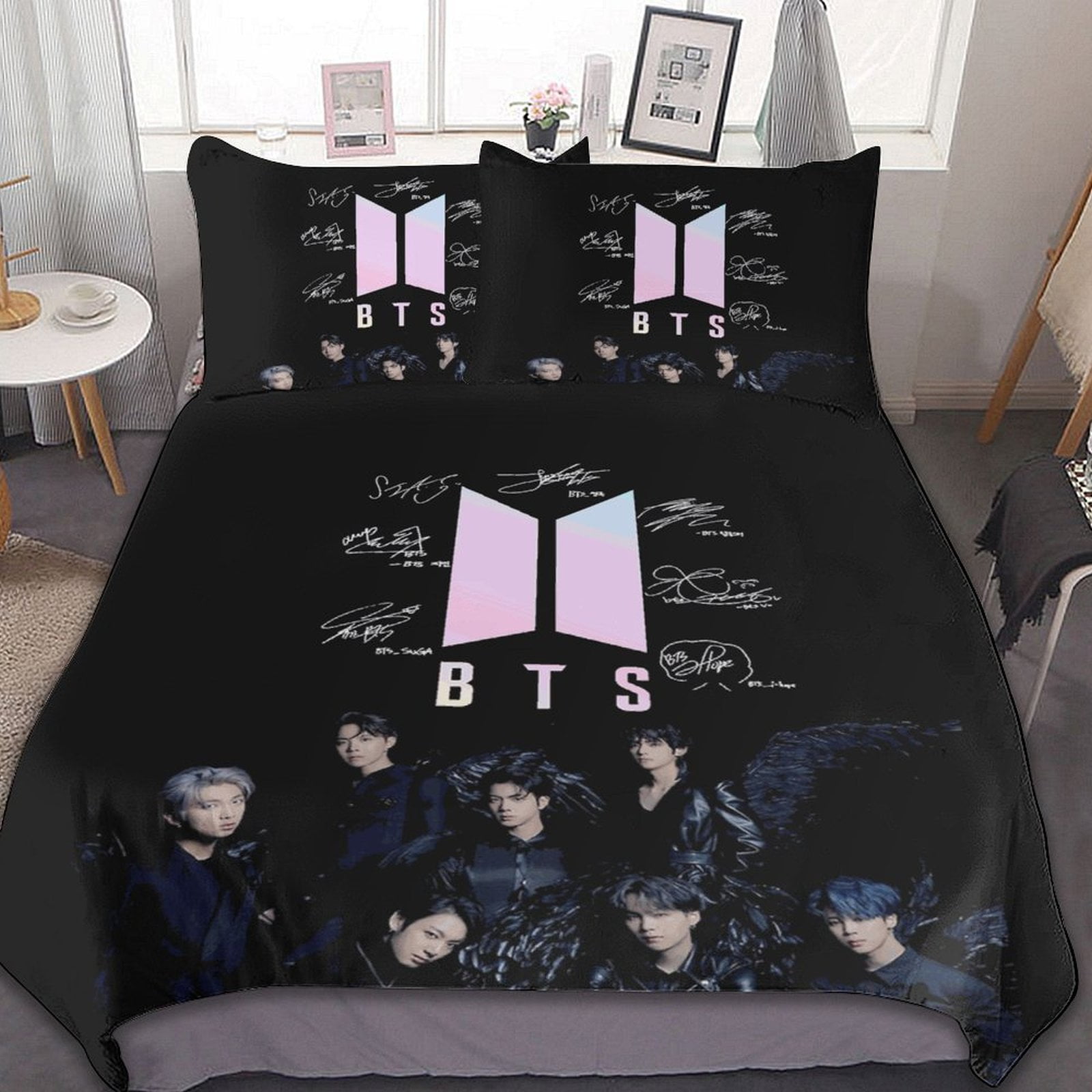 Kpop BTS Bed Duvet Cover Microfiber Bedding Sets 3D Printed Lightweight ...