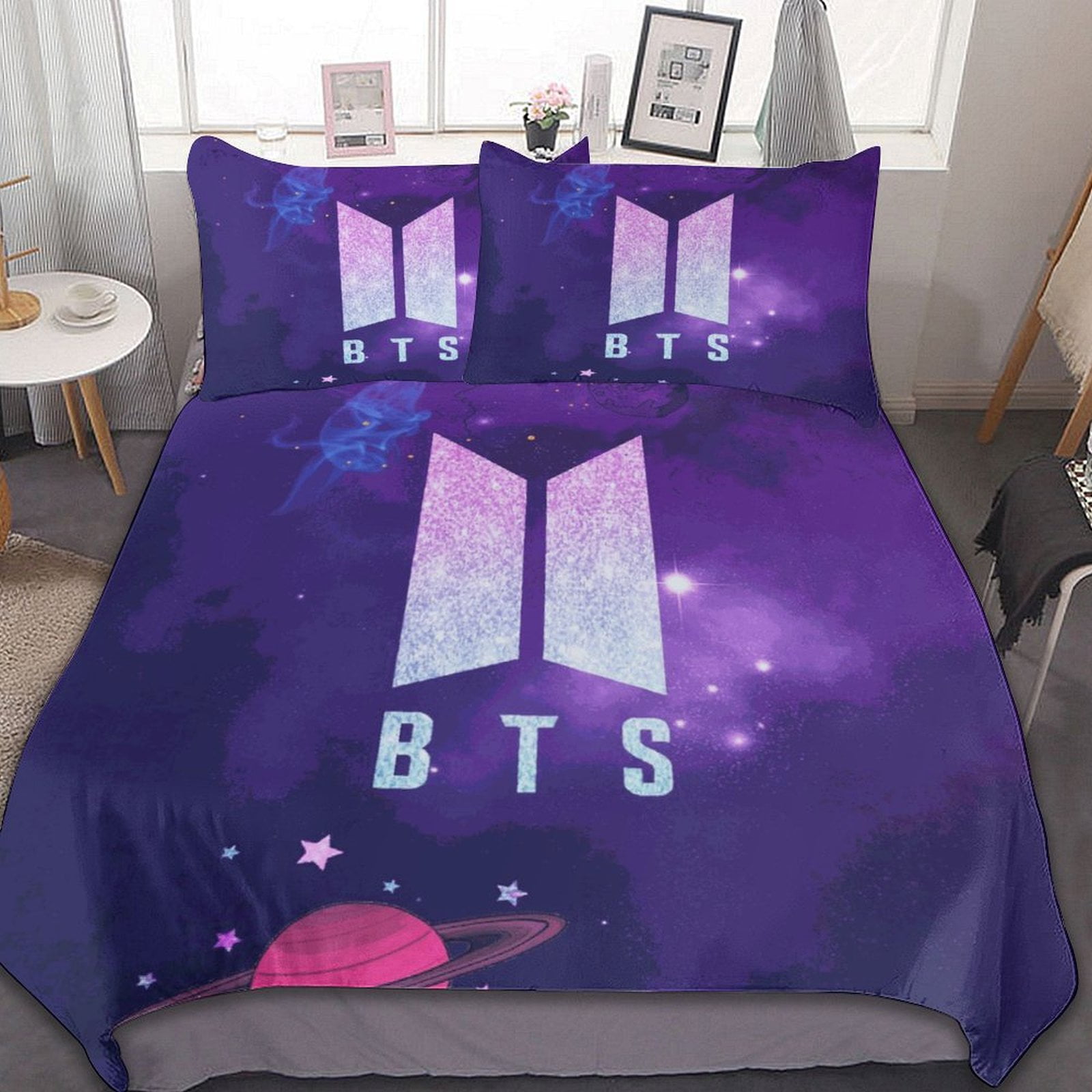 Kpop BTS Bed Duvet Cover Microfiber Bedding Sets 3D Printed Lightweight ...