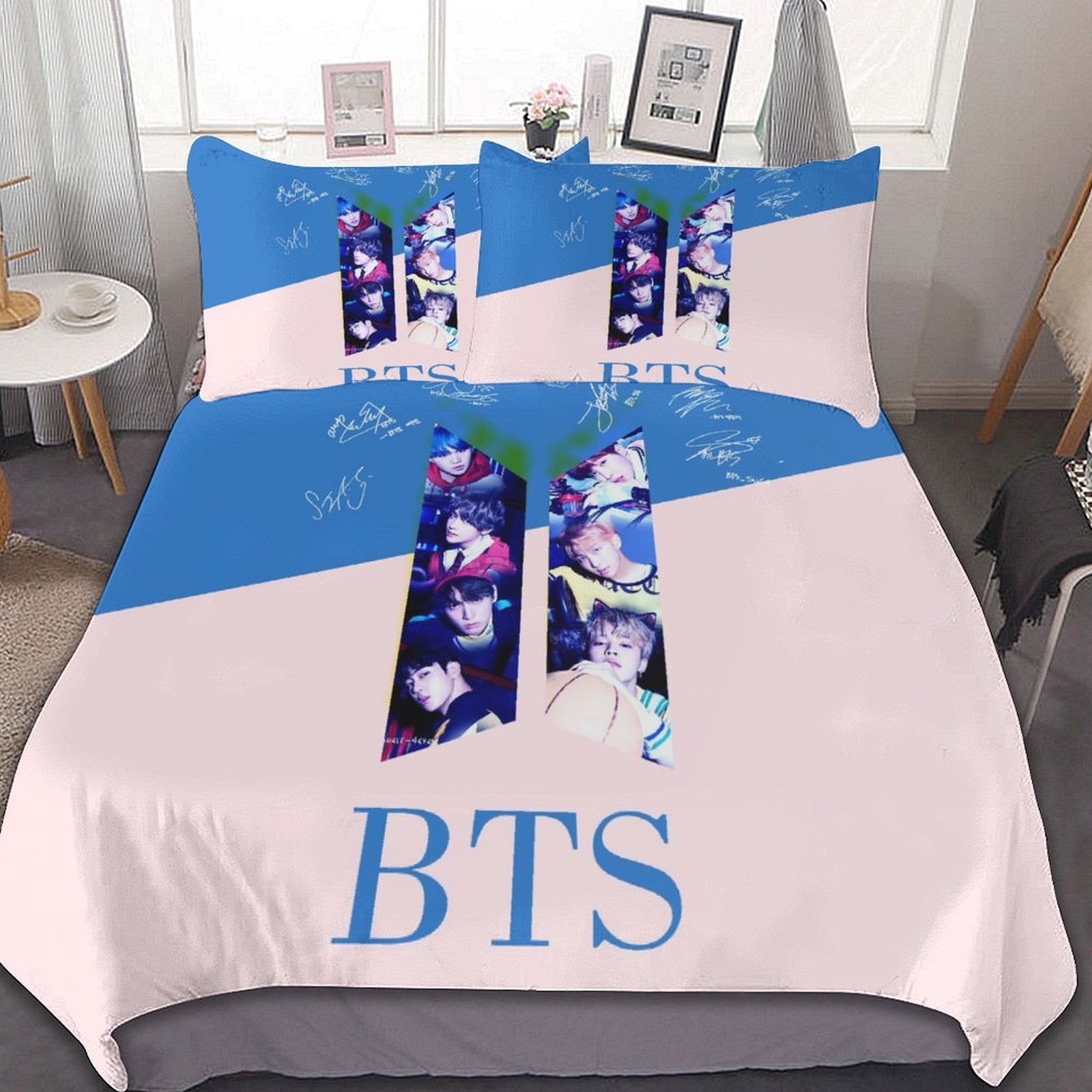 Kpop BTS Bed Duvet Cover Microfiber Bedding Sets 3D Printed Lightweight ...