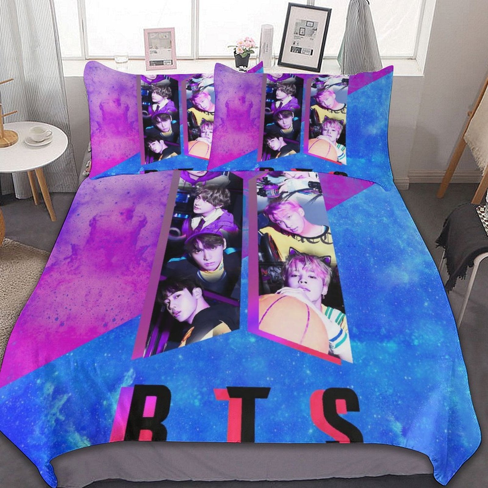 Kpop BTS Bed Duvet Cover Microfiber Bedding Sets 3D Printed Lightweight ...