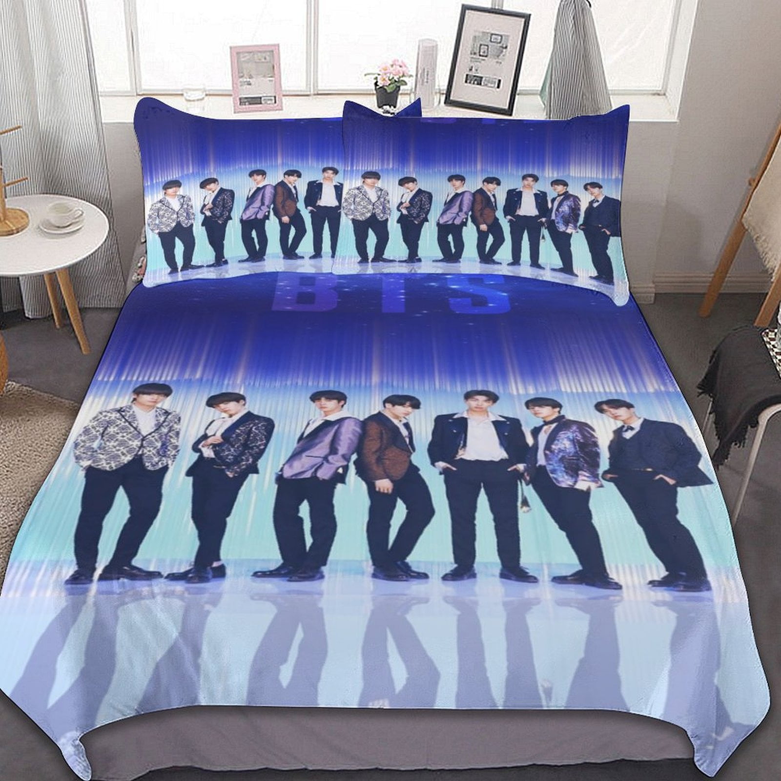 Kpop BTS Bed Duvet Cover Microfiber Bedding Sets 3D Printed Lightweight ...